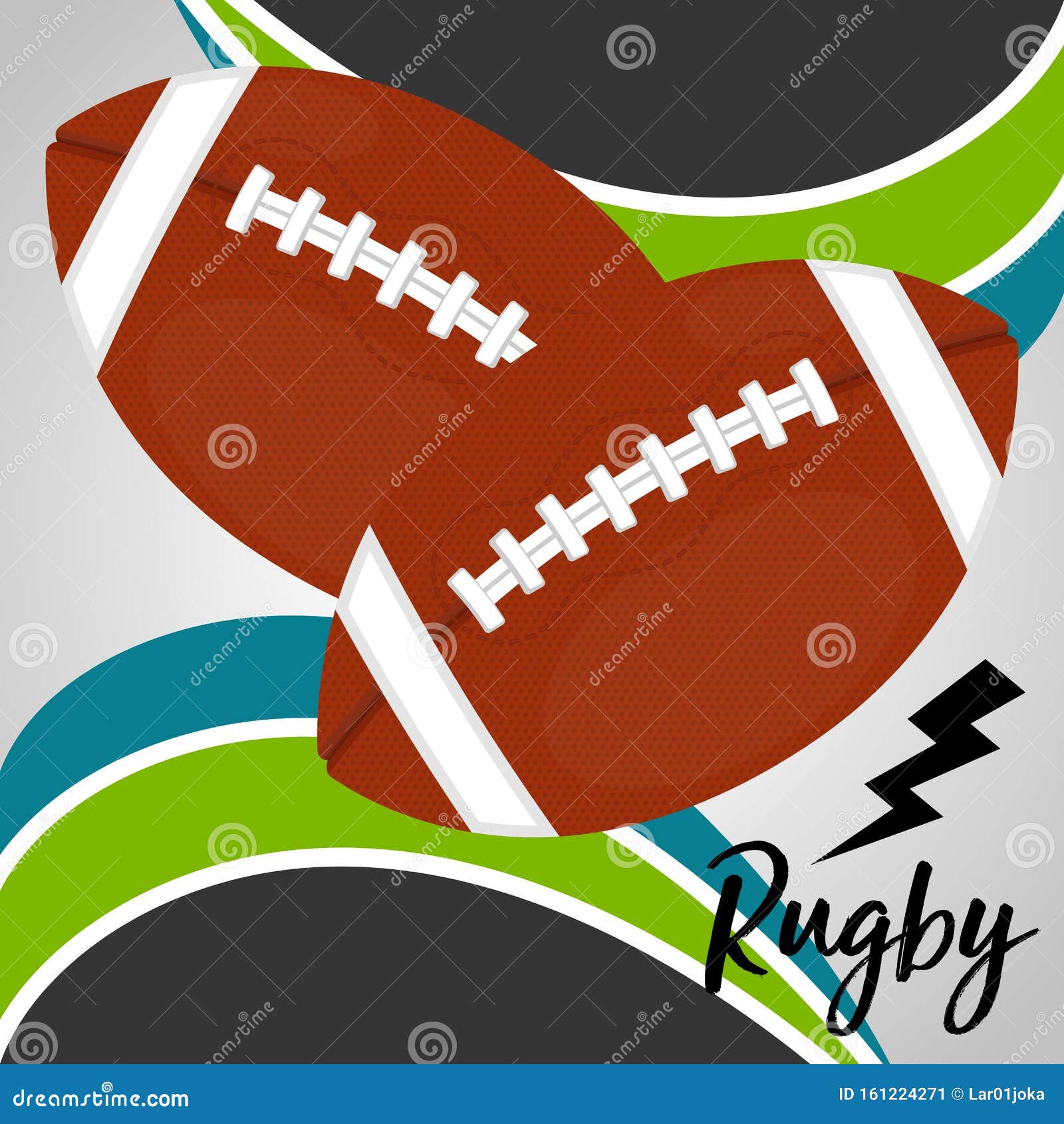 Rugby Poster Illustration | CartoonDealer.com #161224648