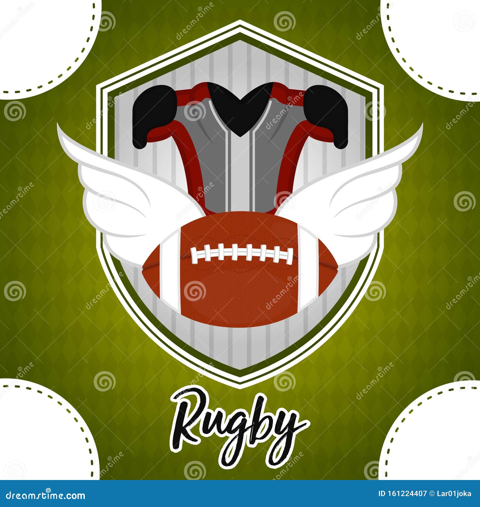 Rugby Poster Illustration | CartoonDealer.com #161224648