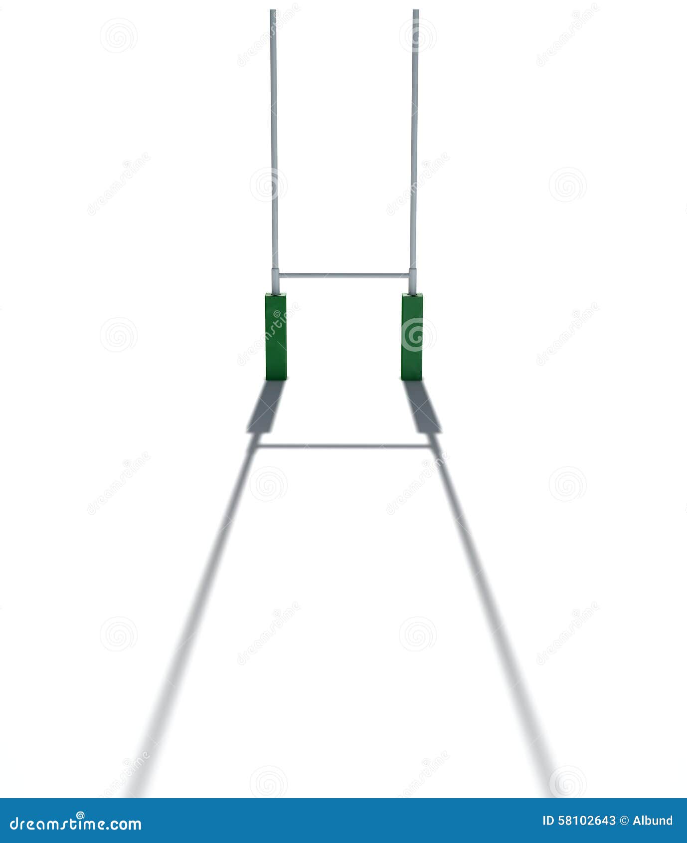 Rugby Posts Isolated stock illustration. Illustration of white - 58102643