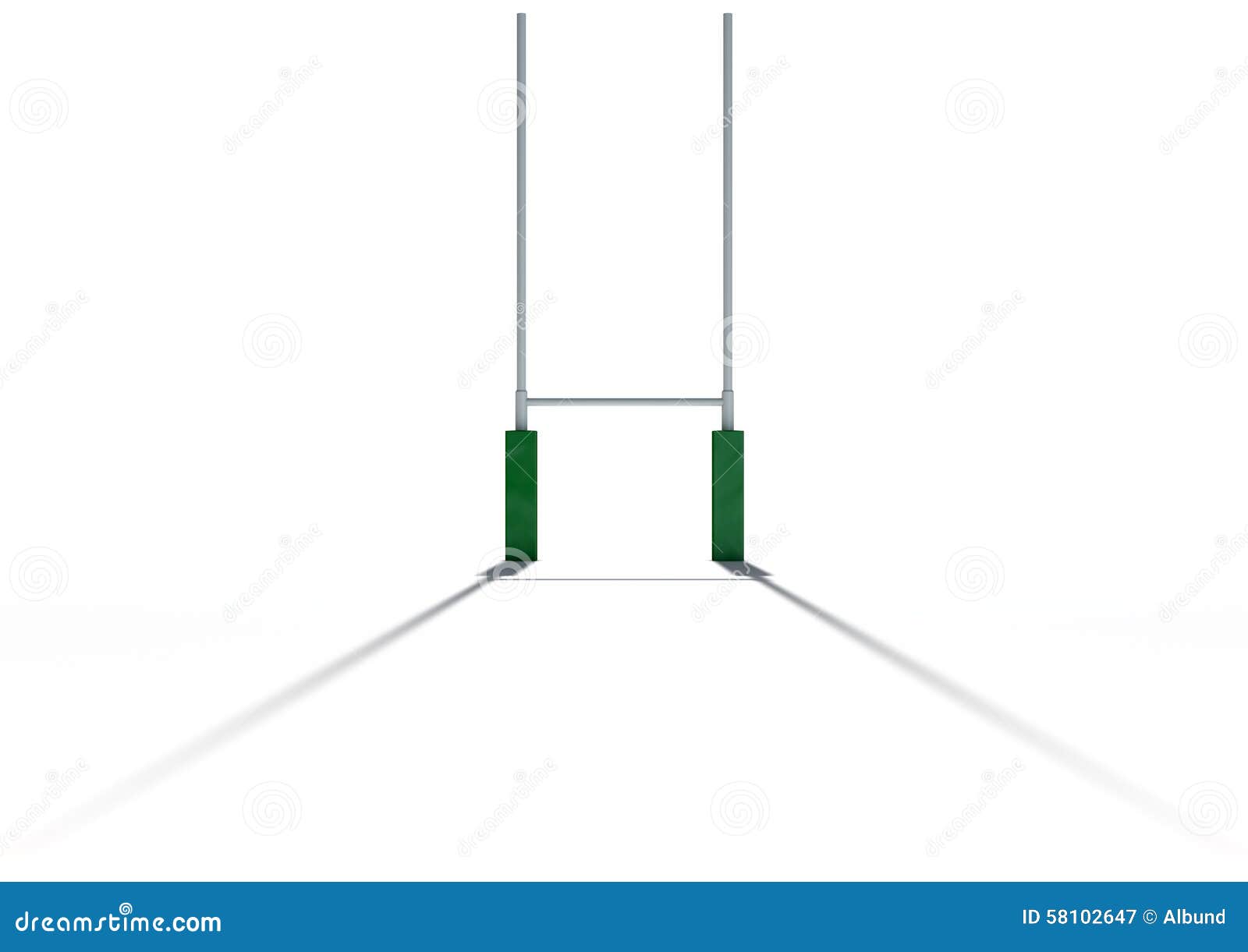Rugby Posts Isolated Stock Illustration - Image: 58102647