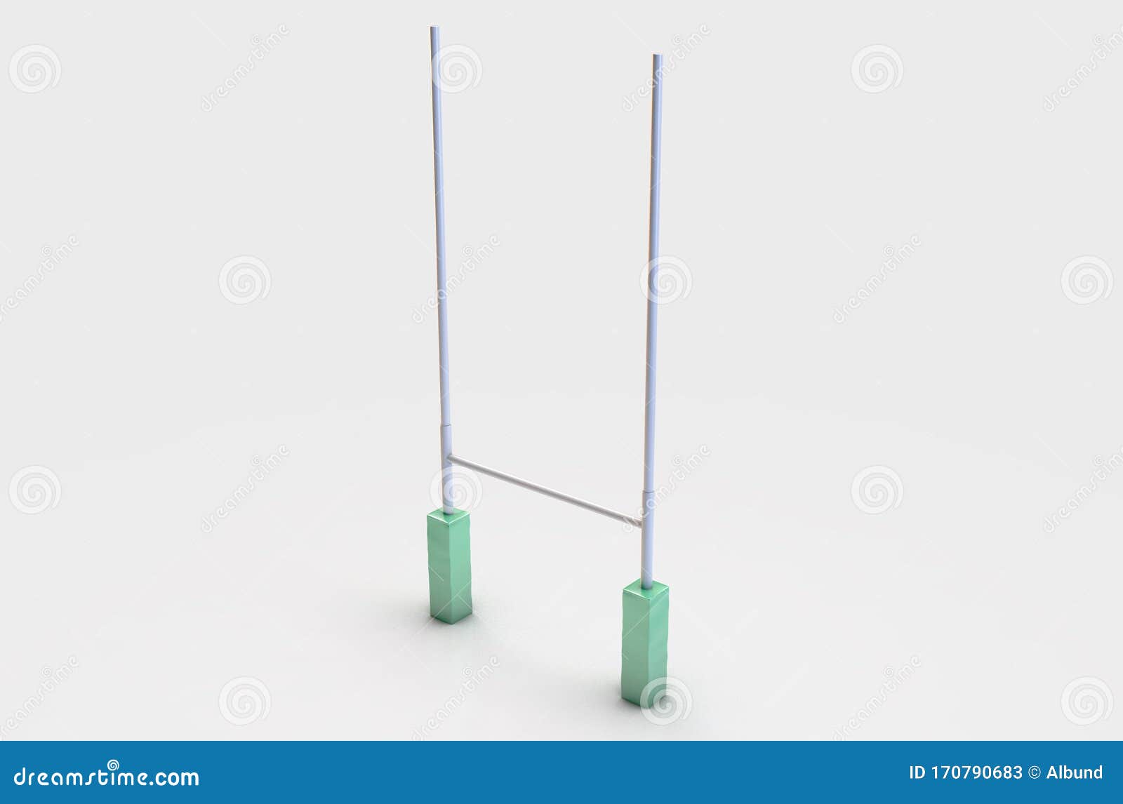 Rugby Posts Isolated on White Stock Illustration - Illustration of ...