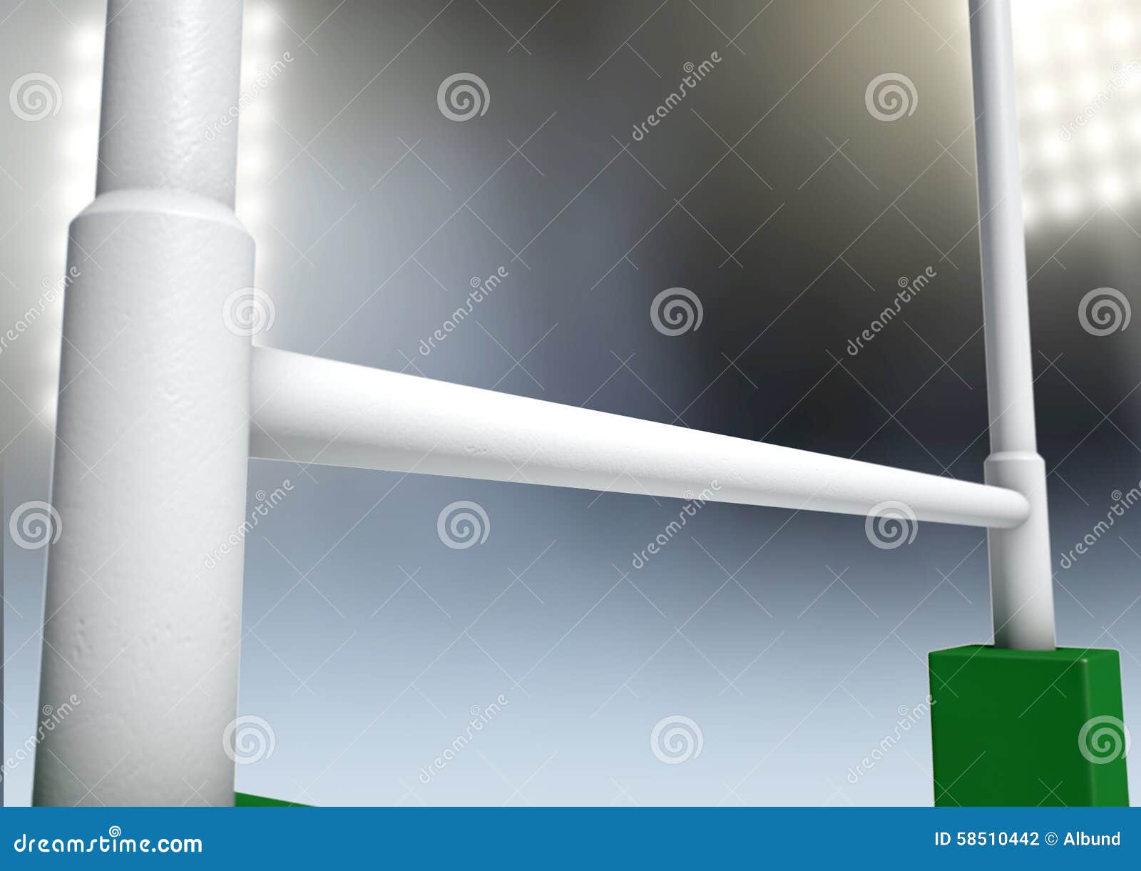 Rugby Posts Stadium Night stock illustration. Illustration of spotlight ...