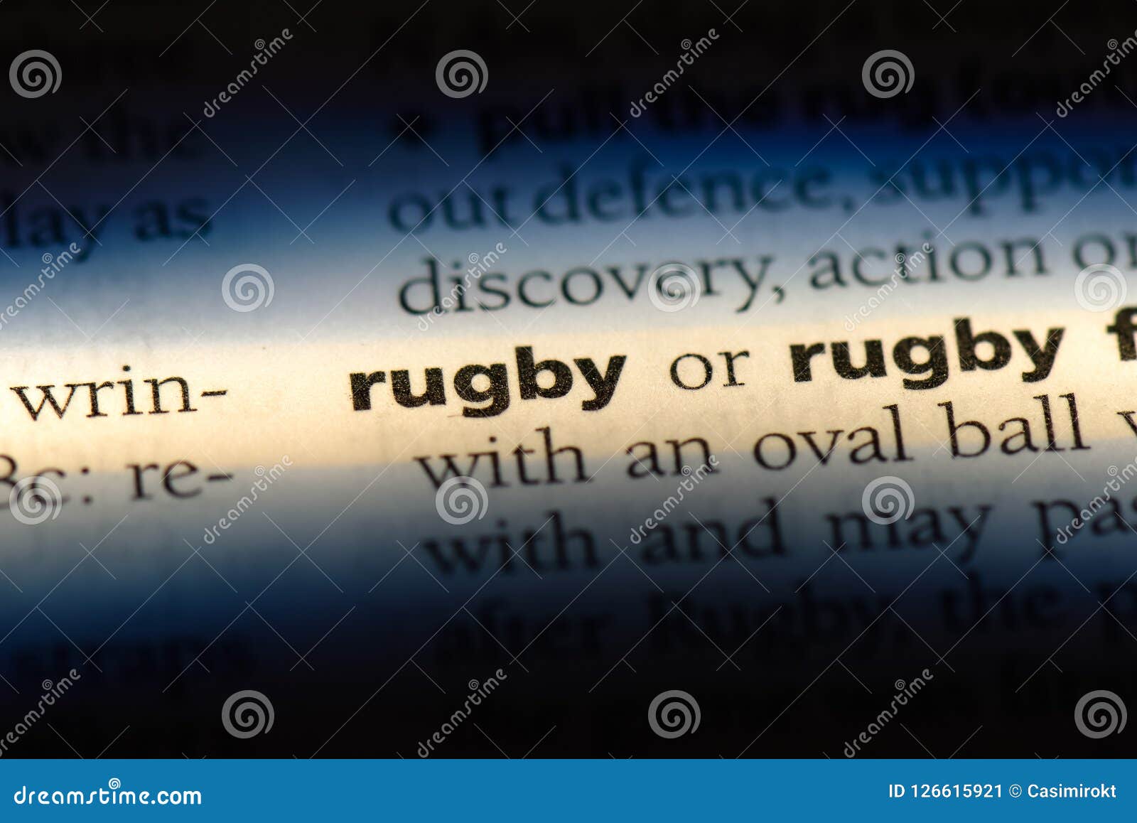 Rugby stock image. Image of idea, word, isolated, writing - 126615921