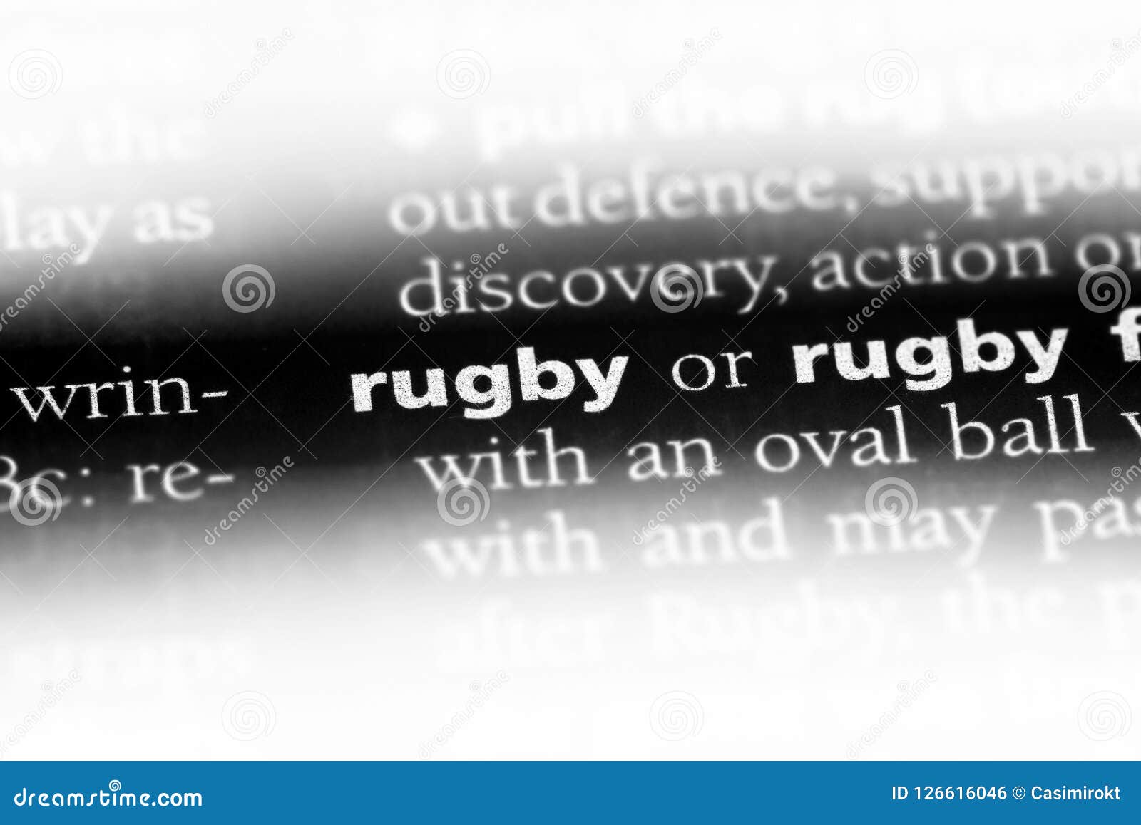 Rugby stock photo. Image of book, dictionary, english - 126616046