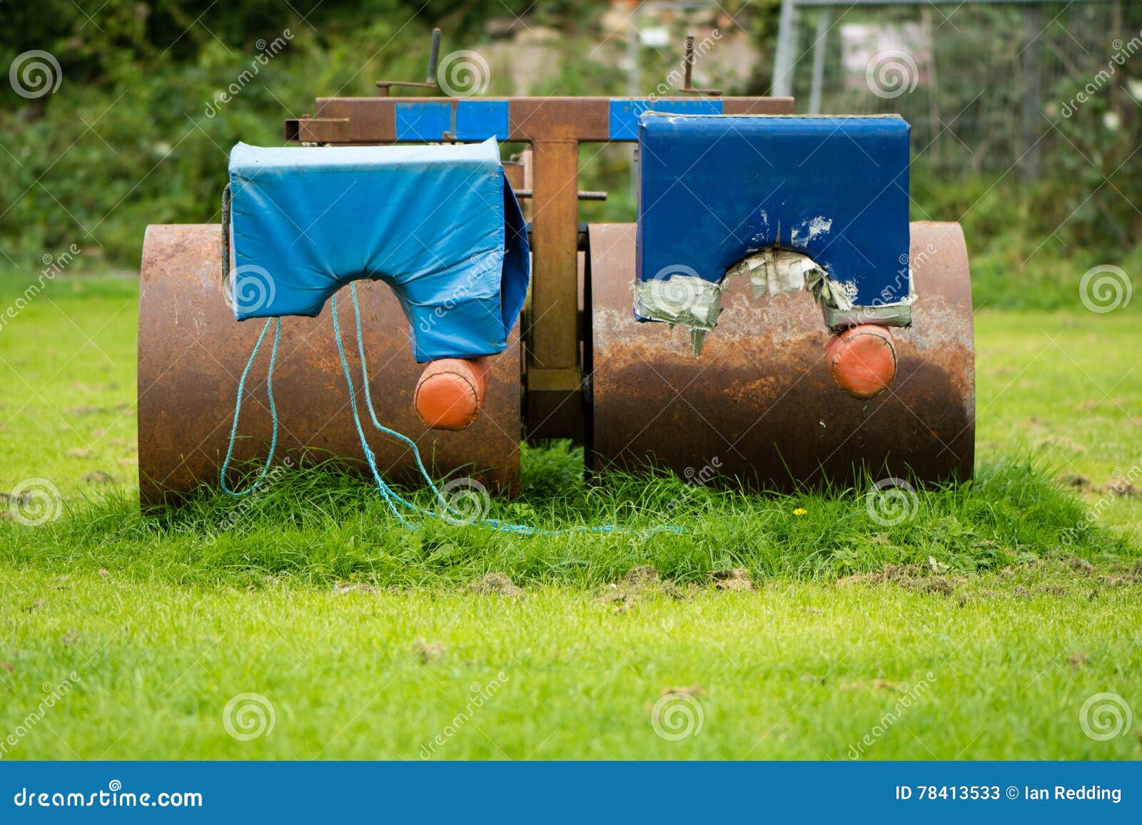 Rugby Scrum Machine from Front Stock Image - Image of rusted, coaching ...