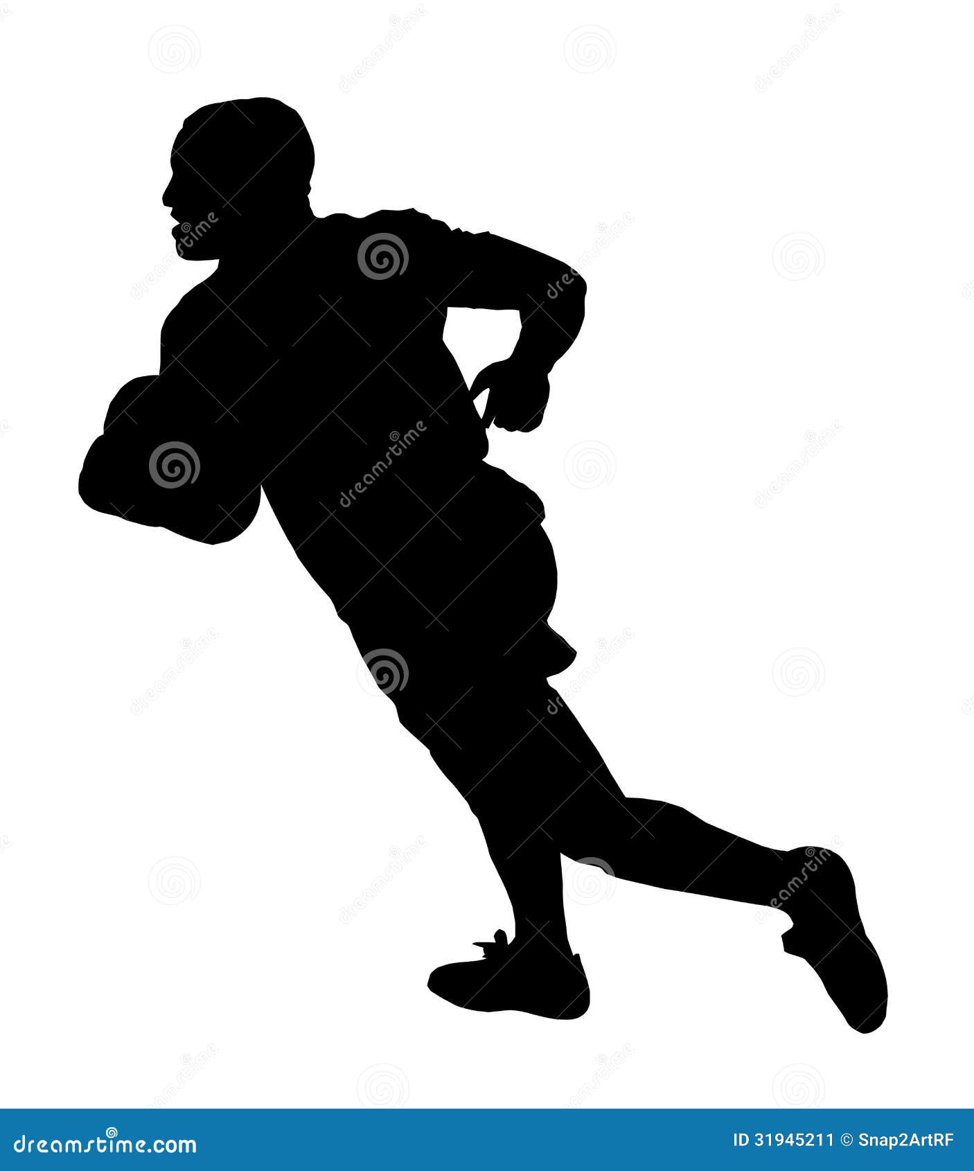 Rugby Speedster Running stock vector. Illustration of ball - 31945211