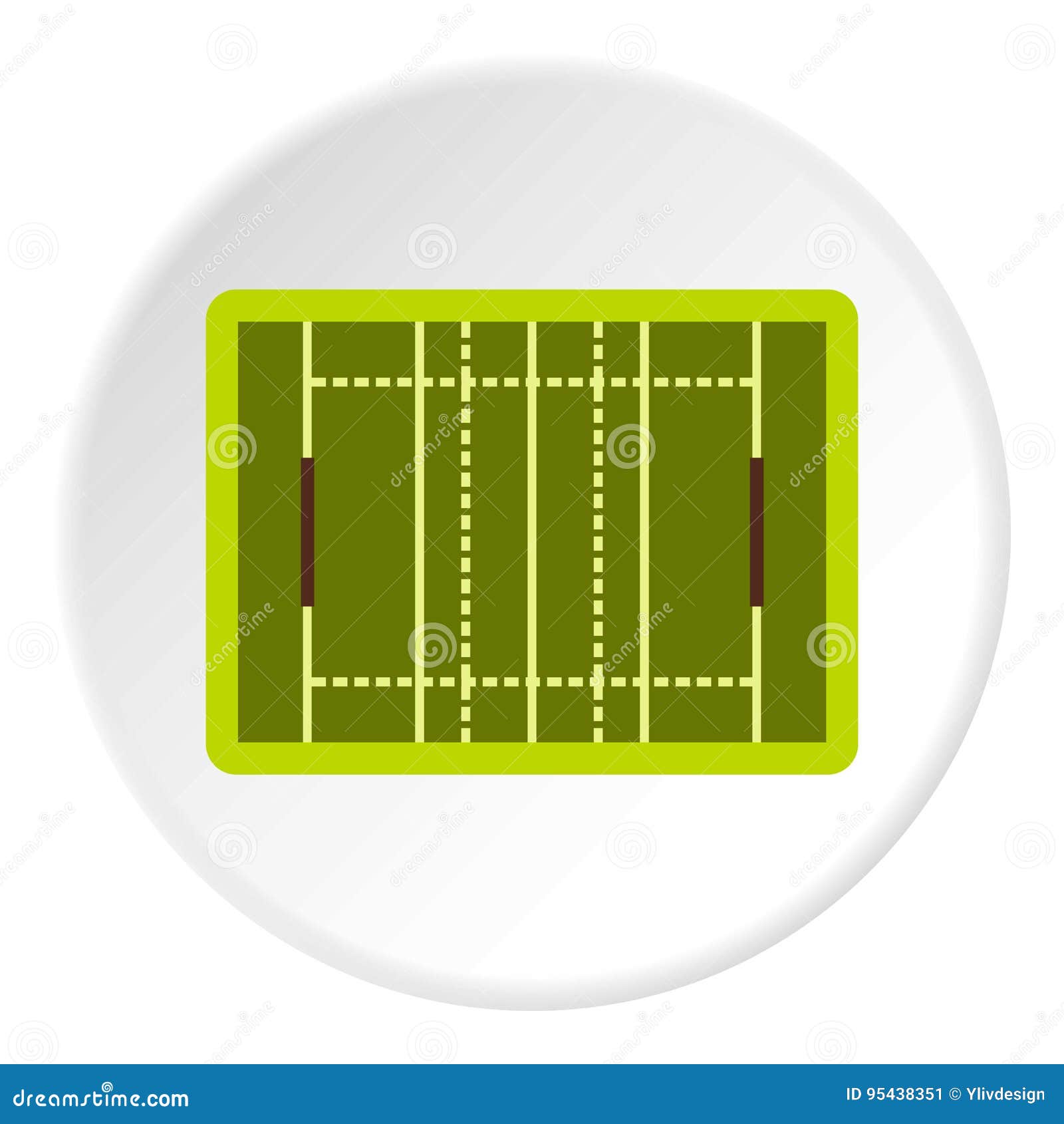 Rugby Sport Field Icon Circle Stock Vector - Illustration of champion ...