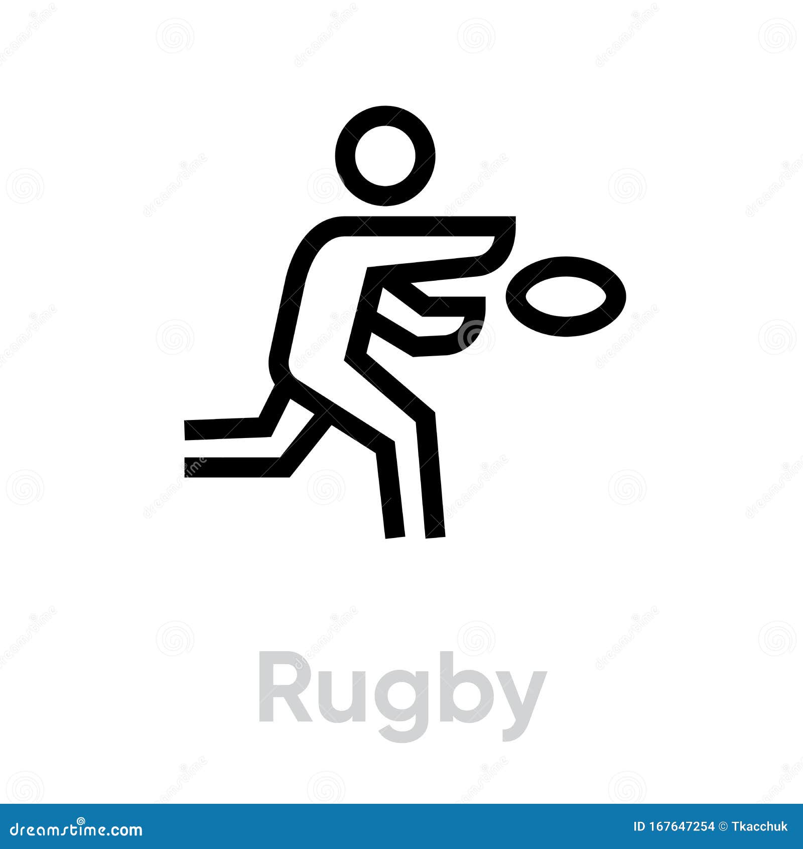 Rugby sport icons stock vector. Illustration of match - 167647254