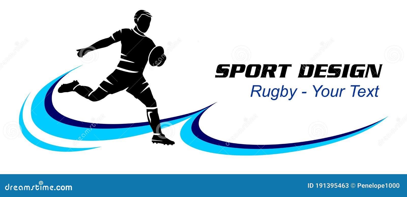Rugby Sport Logo in Vector Quality. Stock Vector - Illustration of ...