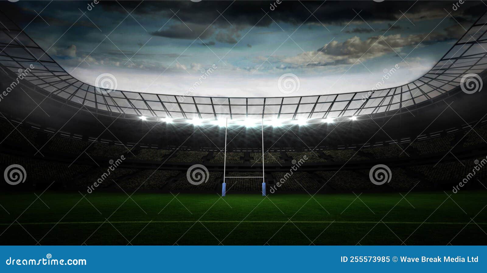 Rugby stadium stock illustration. Illustration of graphic - 255573985