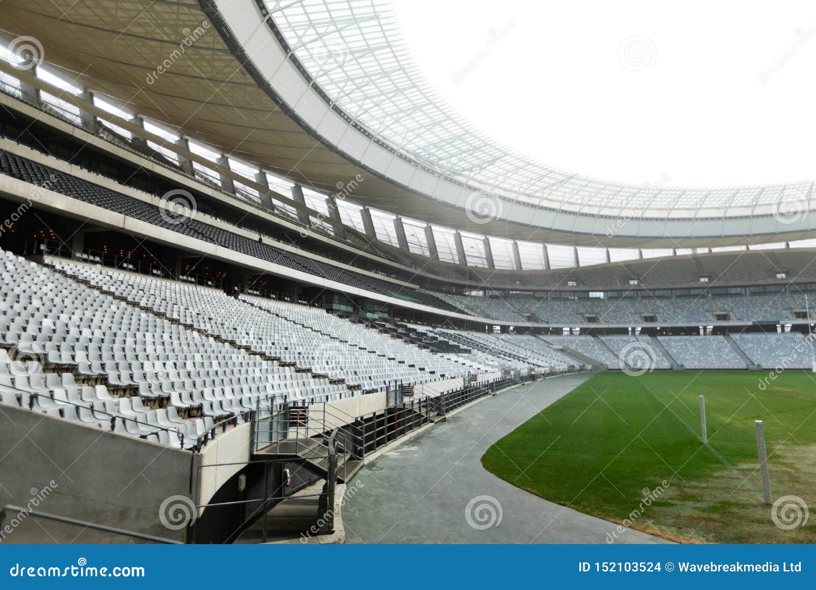 Rugby stadium at dawn stock photo. Image of world, mist - 152103524