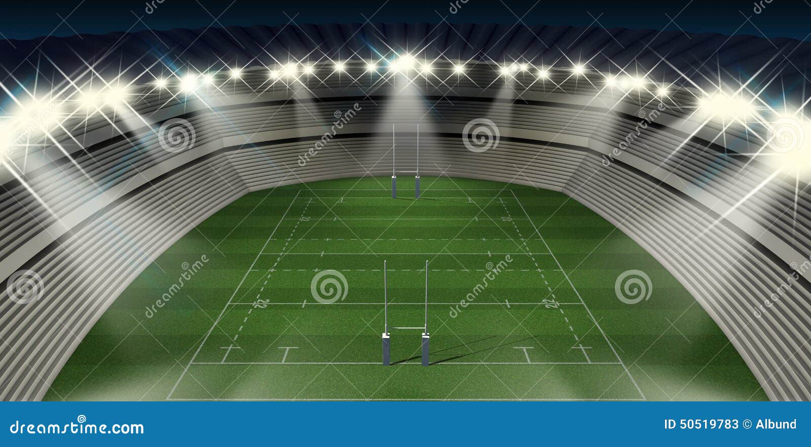 Rugby Stadium Night stock illustration. Illustration of match - 50519783
