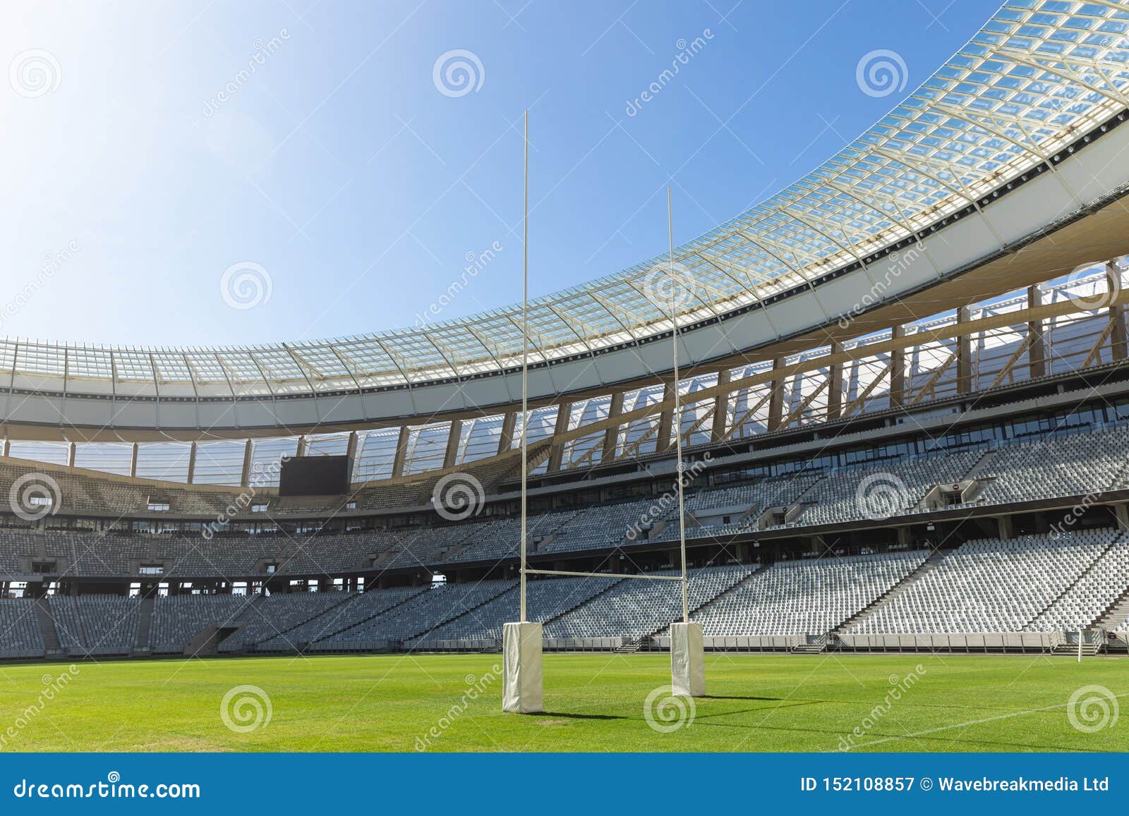 Rugby Stadium on a Sunny Day Stock Image - Image of rugby, sporty ...