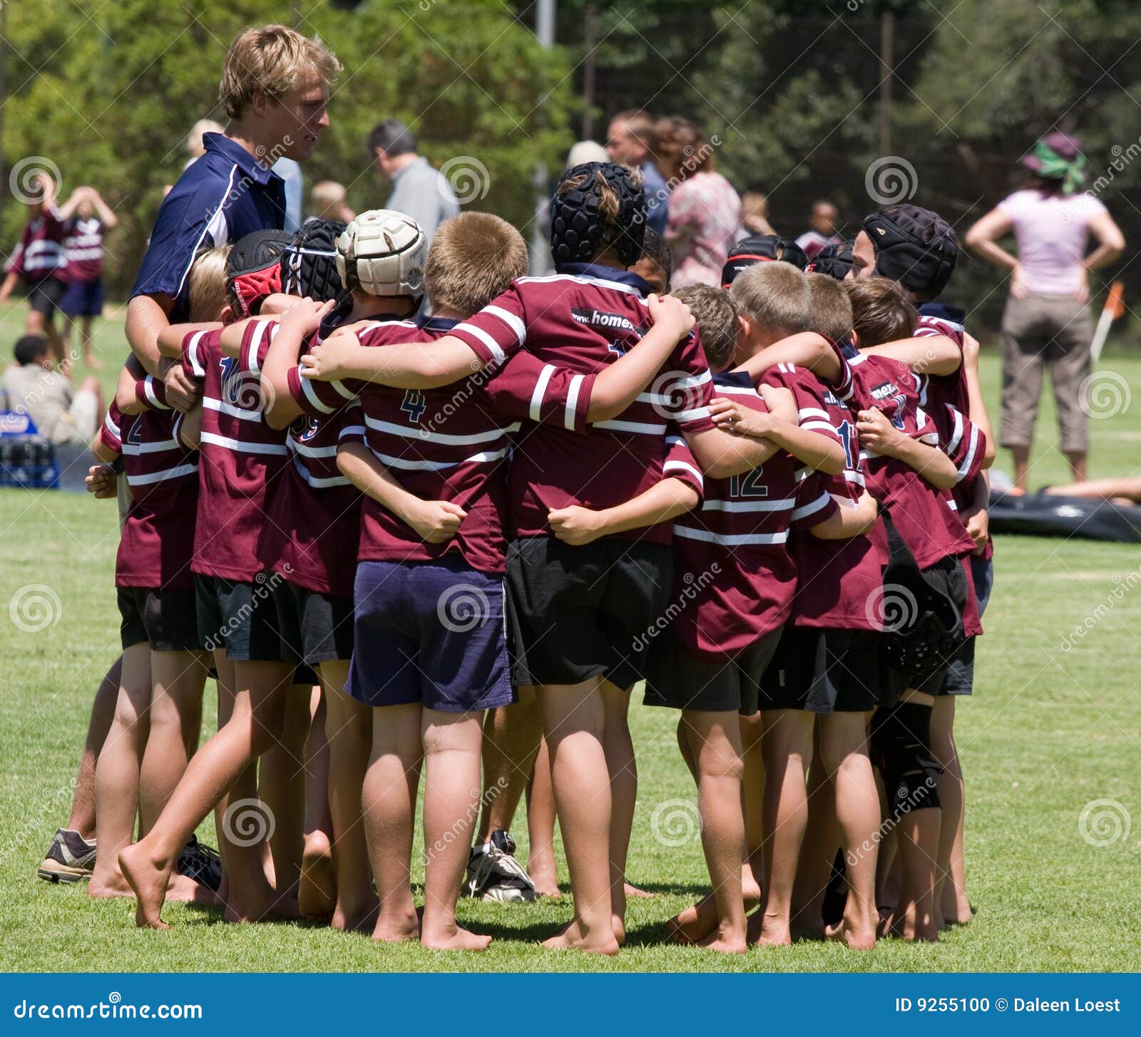 Rugby team talk editorial image. Image of field, activity - 9255100