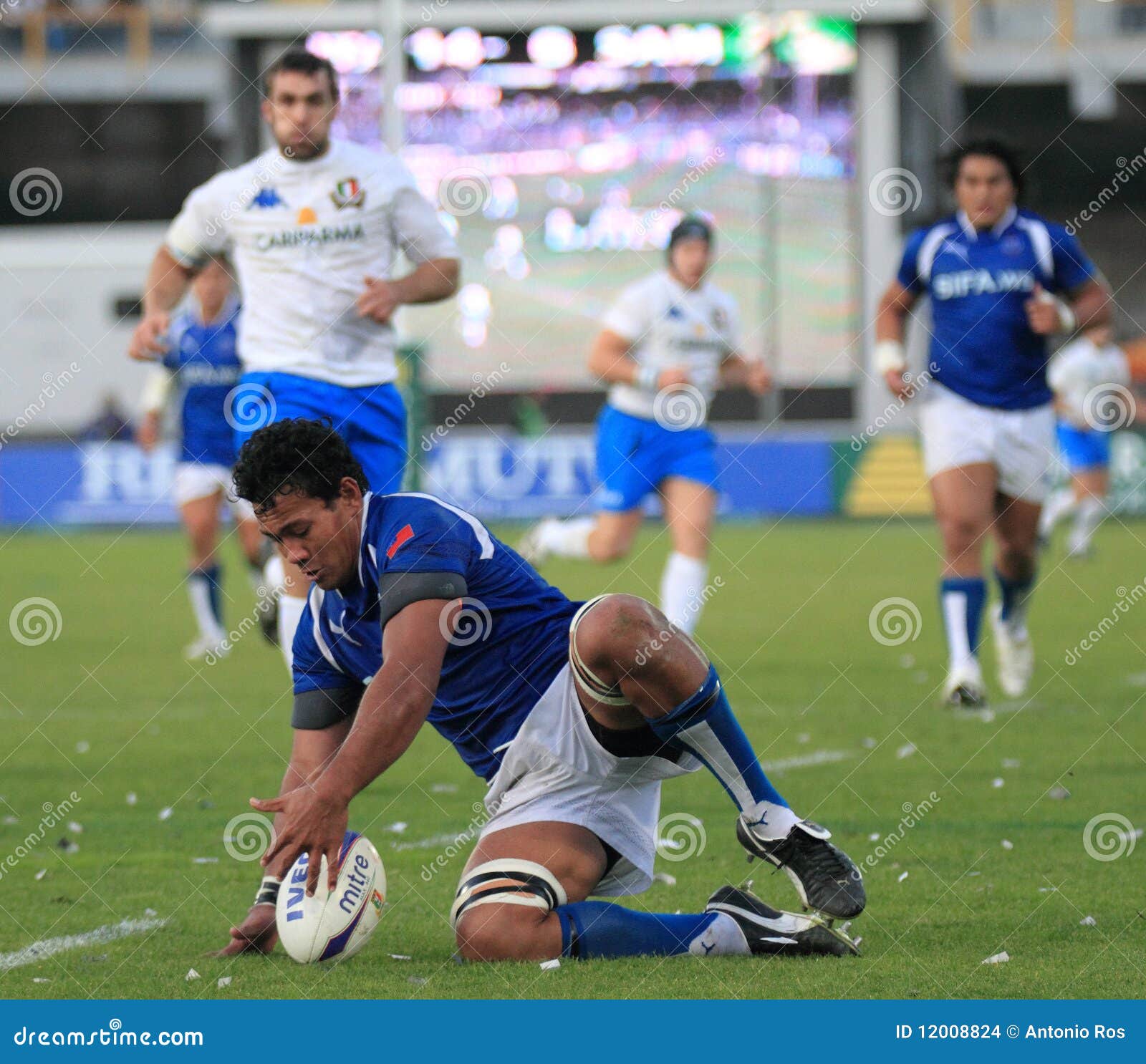 Rugby Test Match Italy Vs Samoa; Lemi Editorial Stock Image - Image of ...
