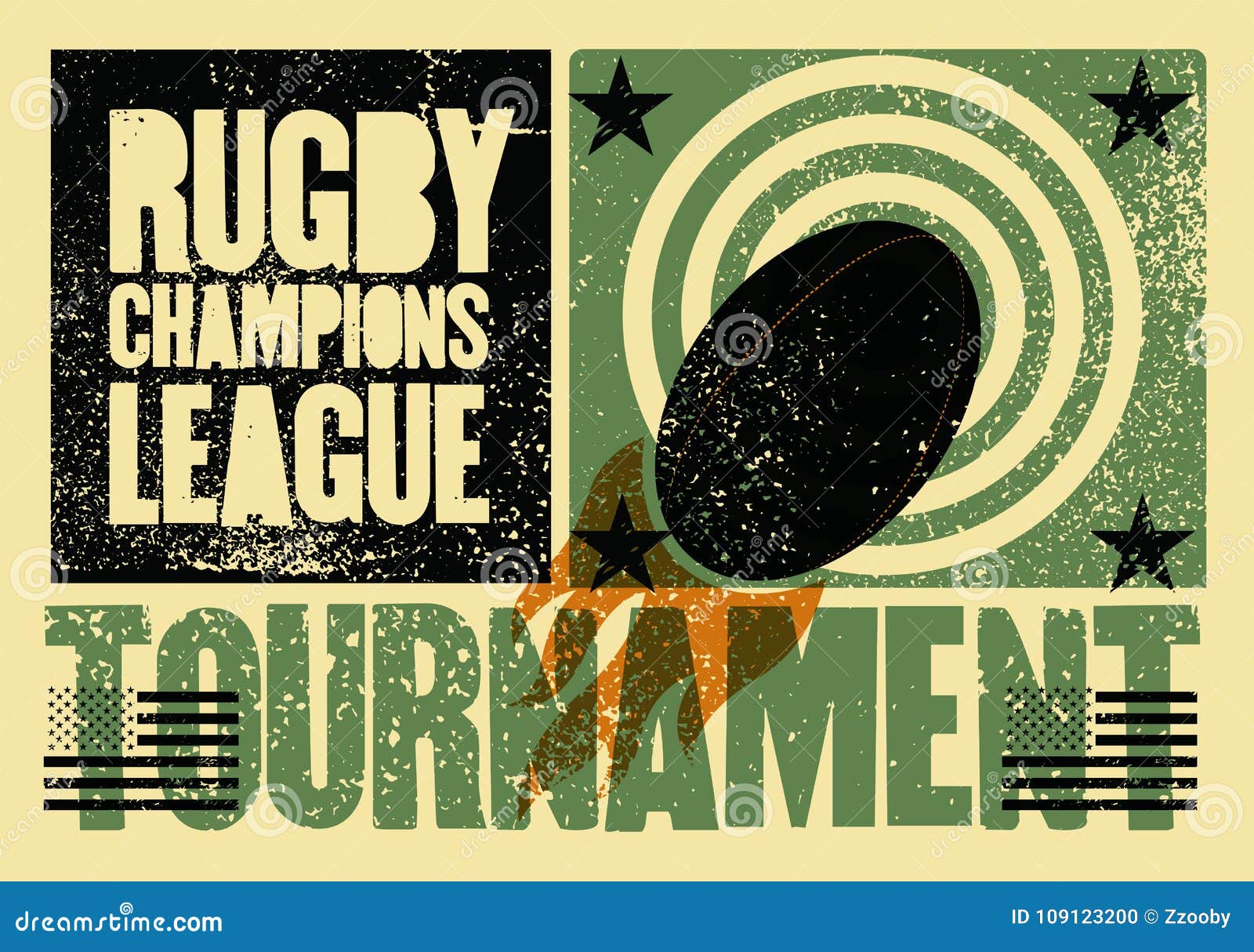 Rugby Typographical Vintage Grunge Style Poster. Retro Illustration ...