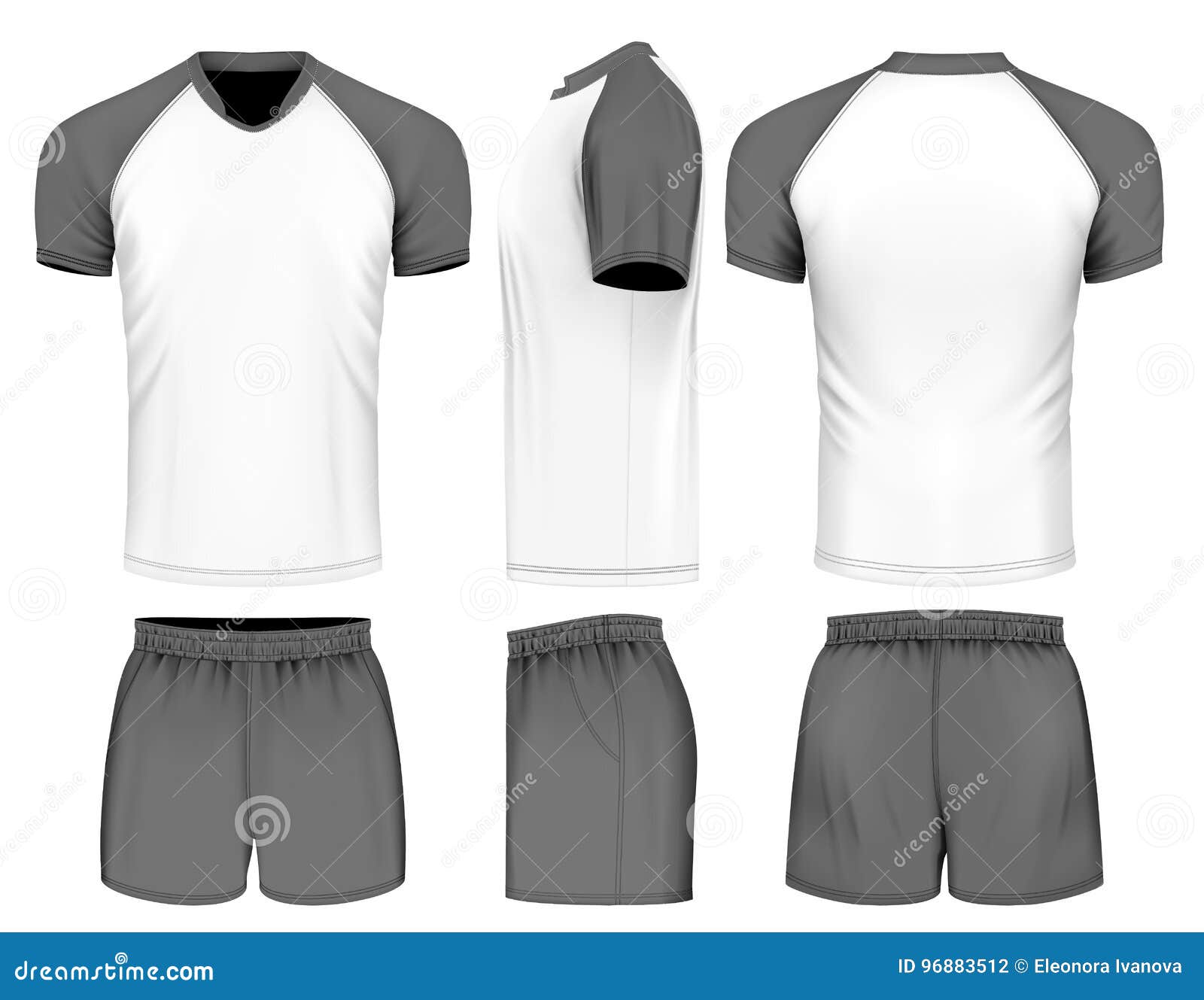 Rugby Uniform Jersey and Shorts Stock Vector - Illustration of shorts ...