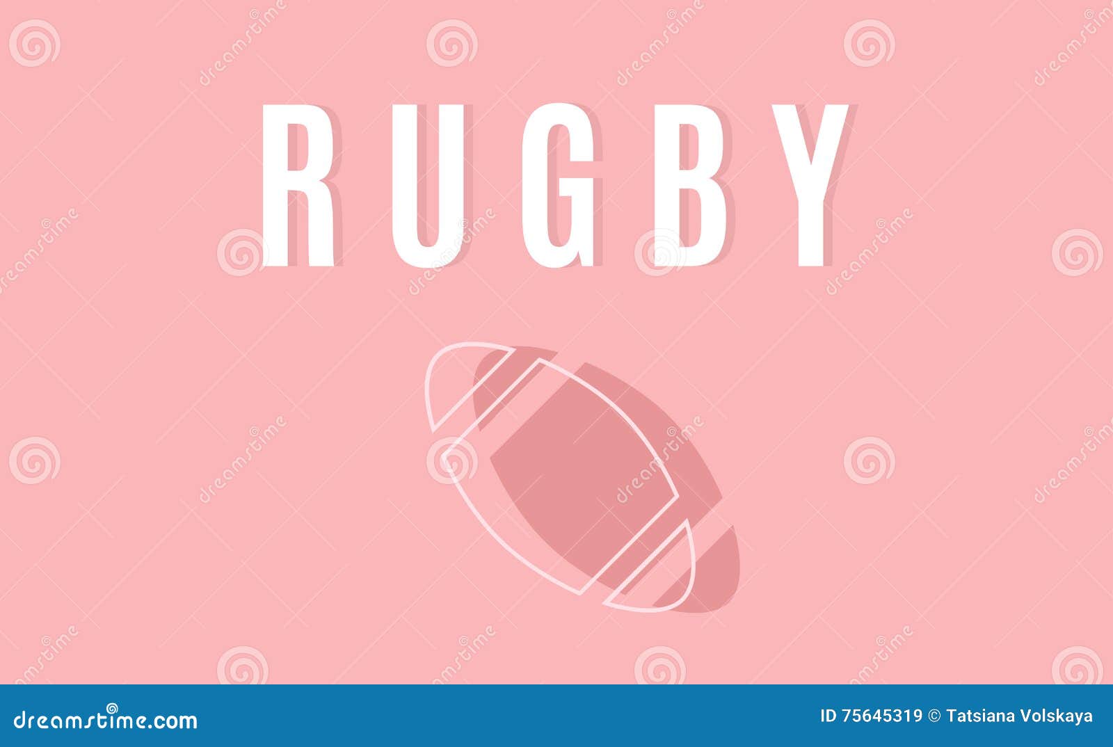 Rugby vector banner stock vector. Illustration of pink - 75645319