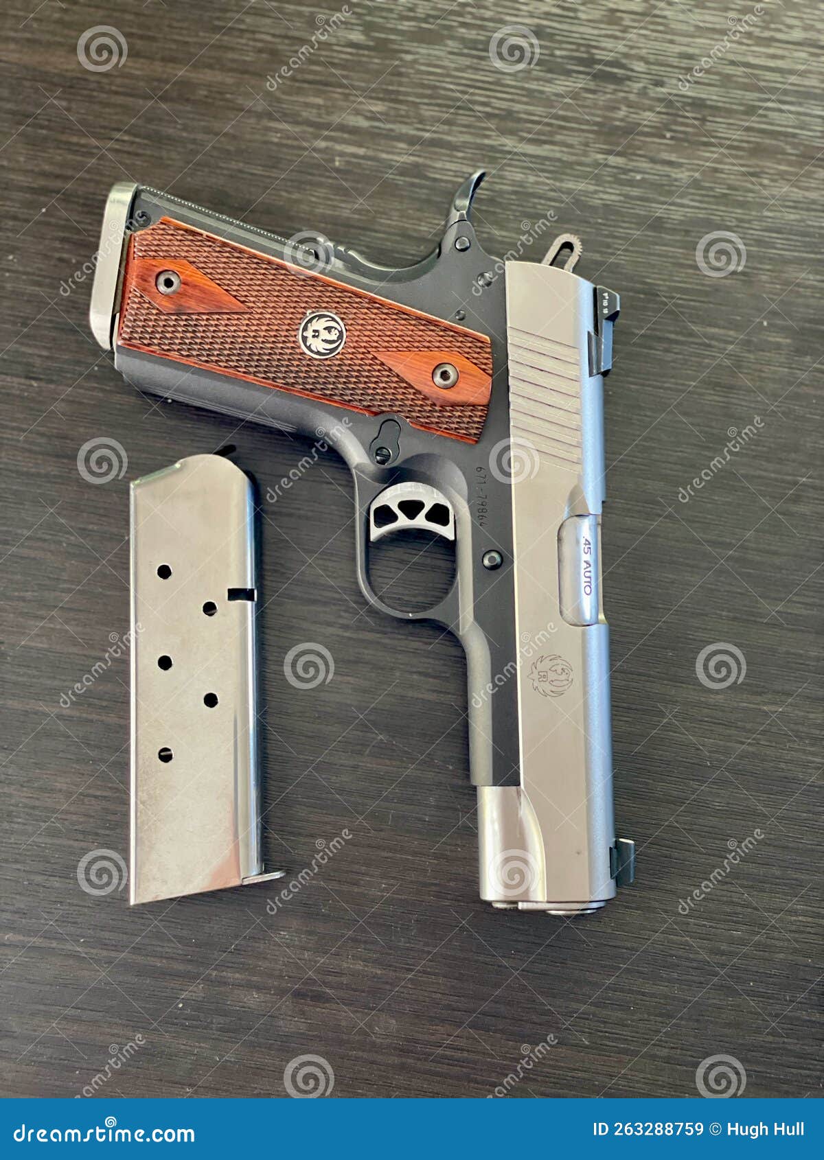 Ruger 1911 Lightweight Commander Style Pistol Stock Image - Image of ...