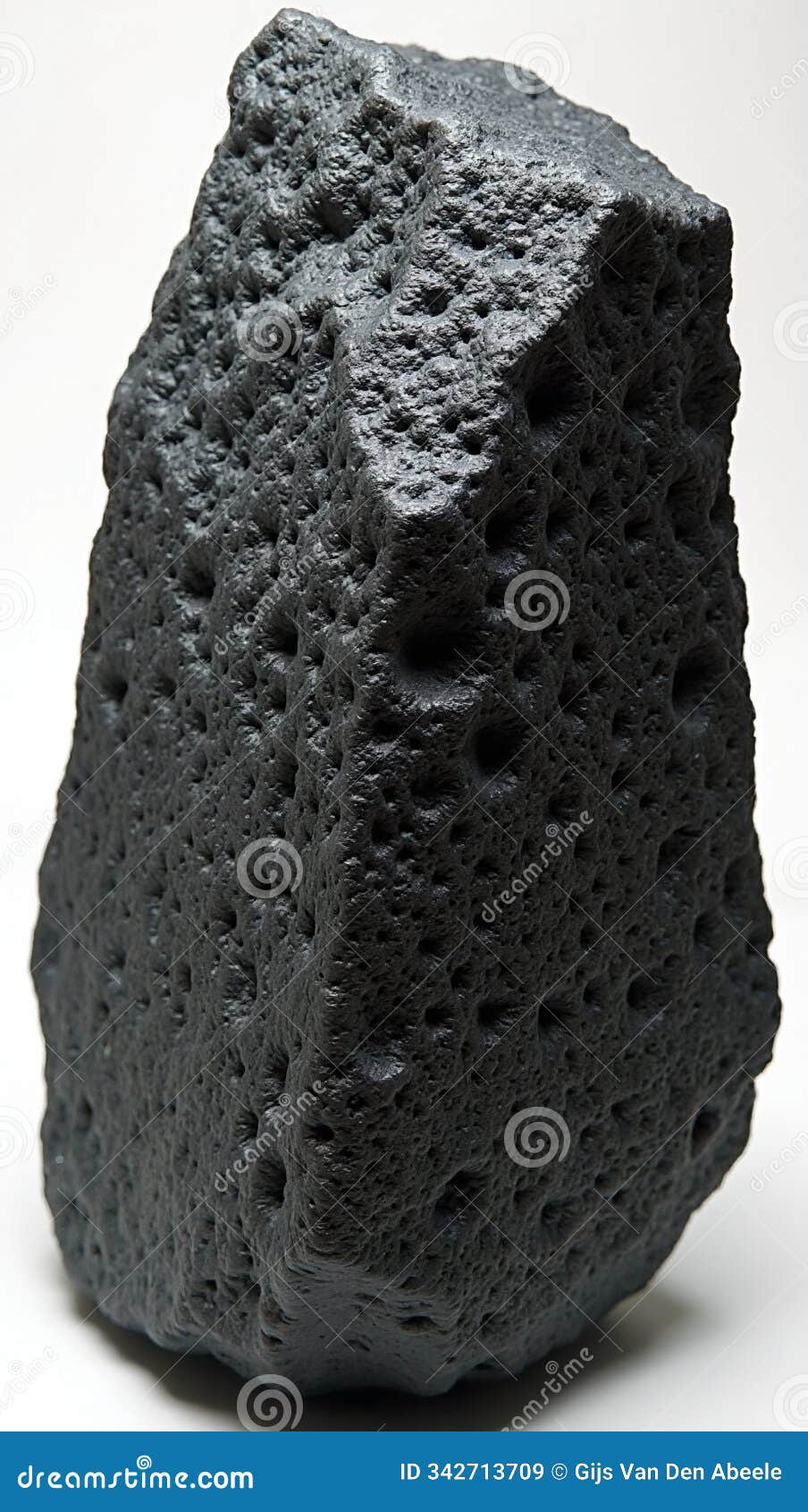 Rugged Black Basalt Rock with Porous Surface Texture Stock Illustration ...