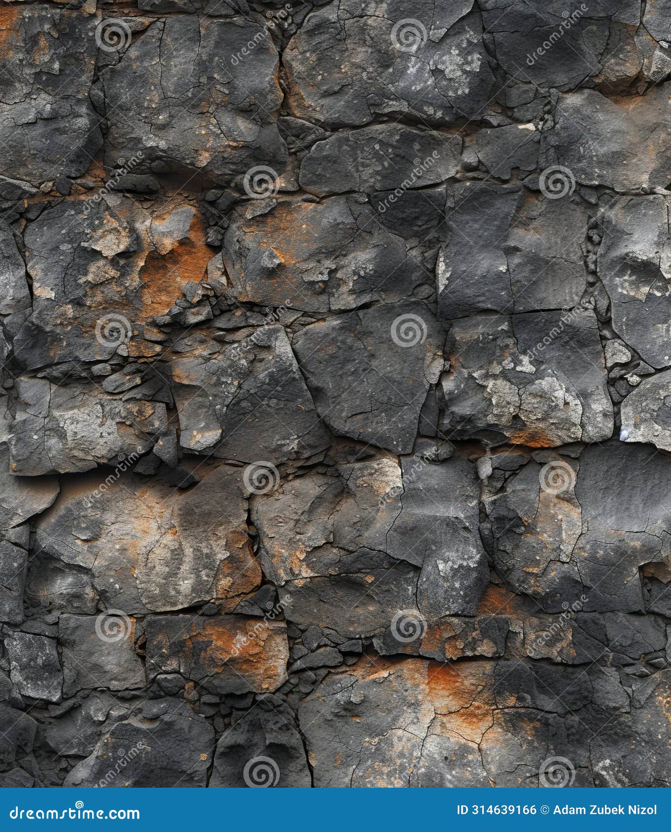 Rugged Black And Orange Rock Texture Stock Photo | CartoonDealer.com ...