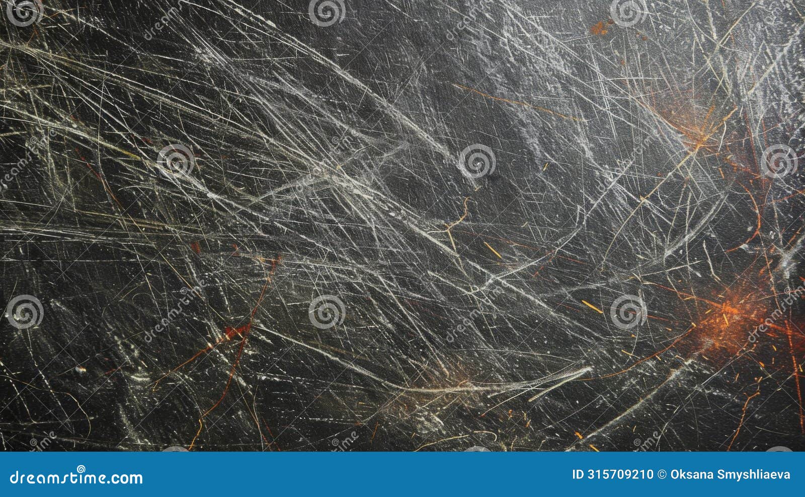 Rugged Black Surface with Intricate Scratch Patterns Stock Photo ...
