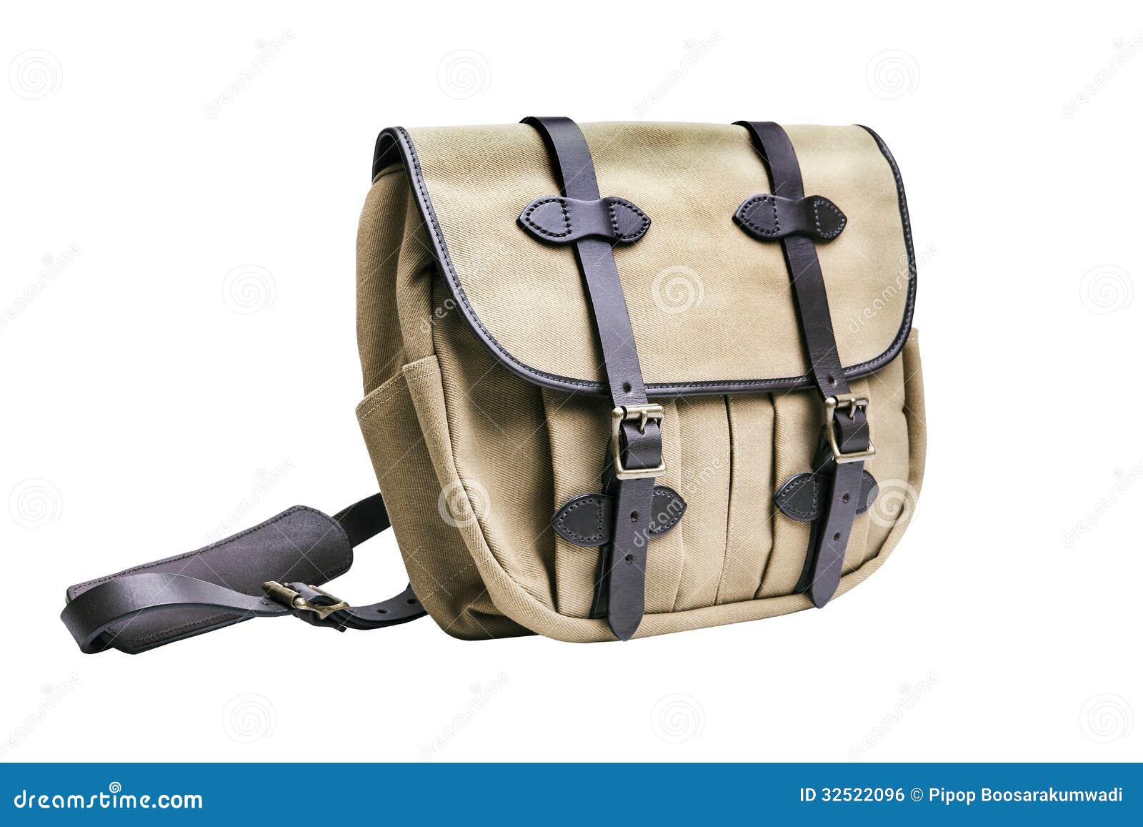 Rugged Canvas Bag, with Clipping Paths on White Background. Stock Photo ...