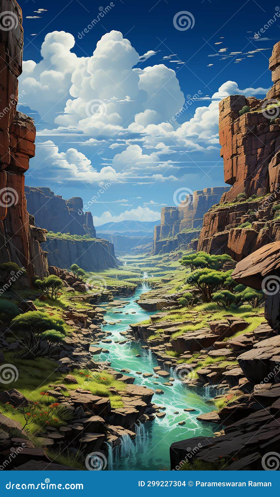 Canyon Landscape At Night With Milky Way Generative Ai Royalty Free