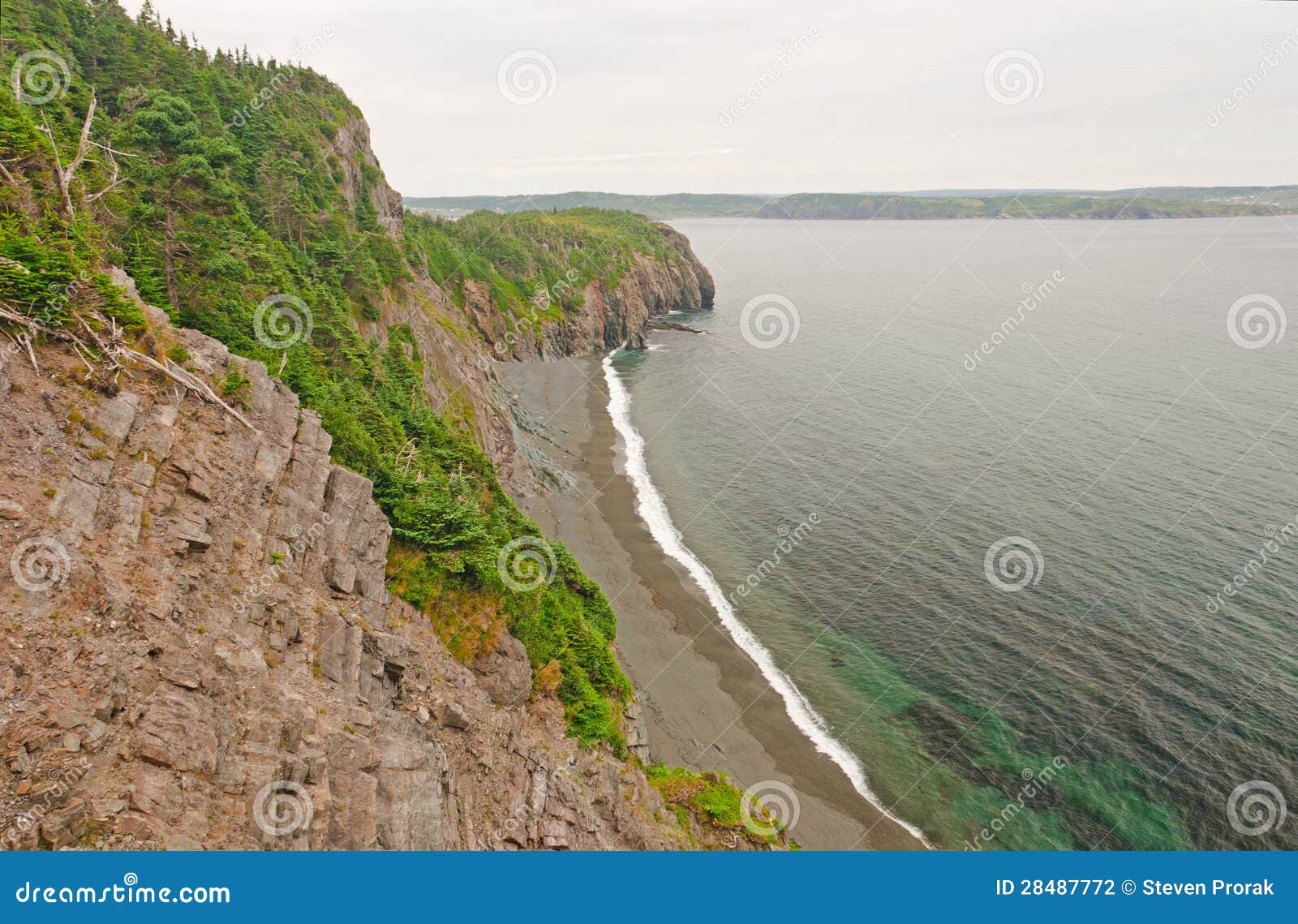 Rugged Cliffs Along an Ocean Coast Stock Photo - Image of canada ...