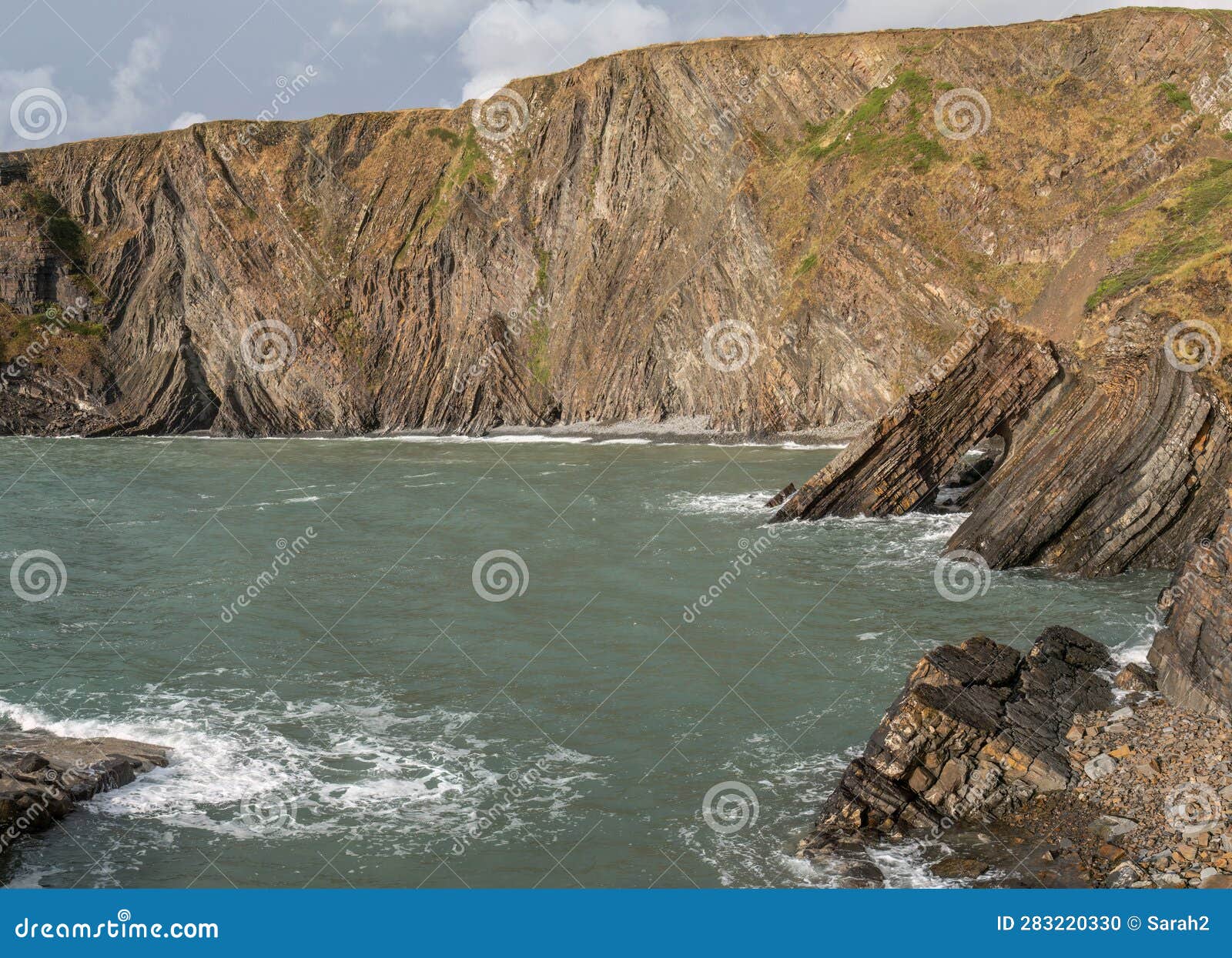 Rugged Cliffs Near Hartland Quay, North Devon Coast. UK Stock Photo ...