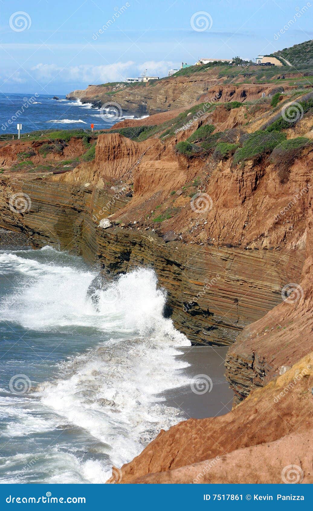 Rugged Cliffs in San Diego stock image. Image of california - 7517861