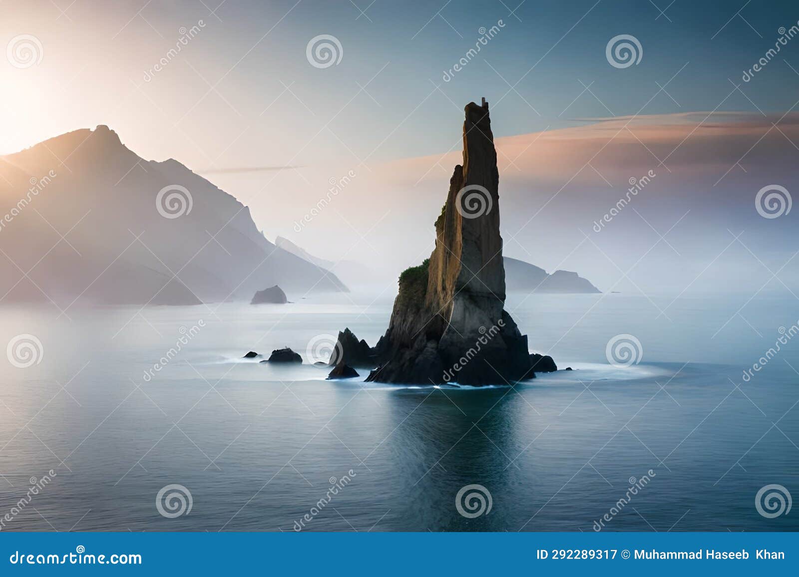 A Rugged Coastal Sea Stack Rising Dramatically from the Ocean, Shaped ...