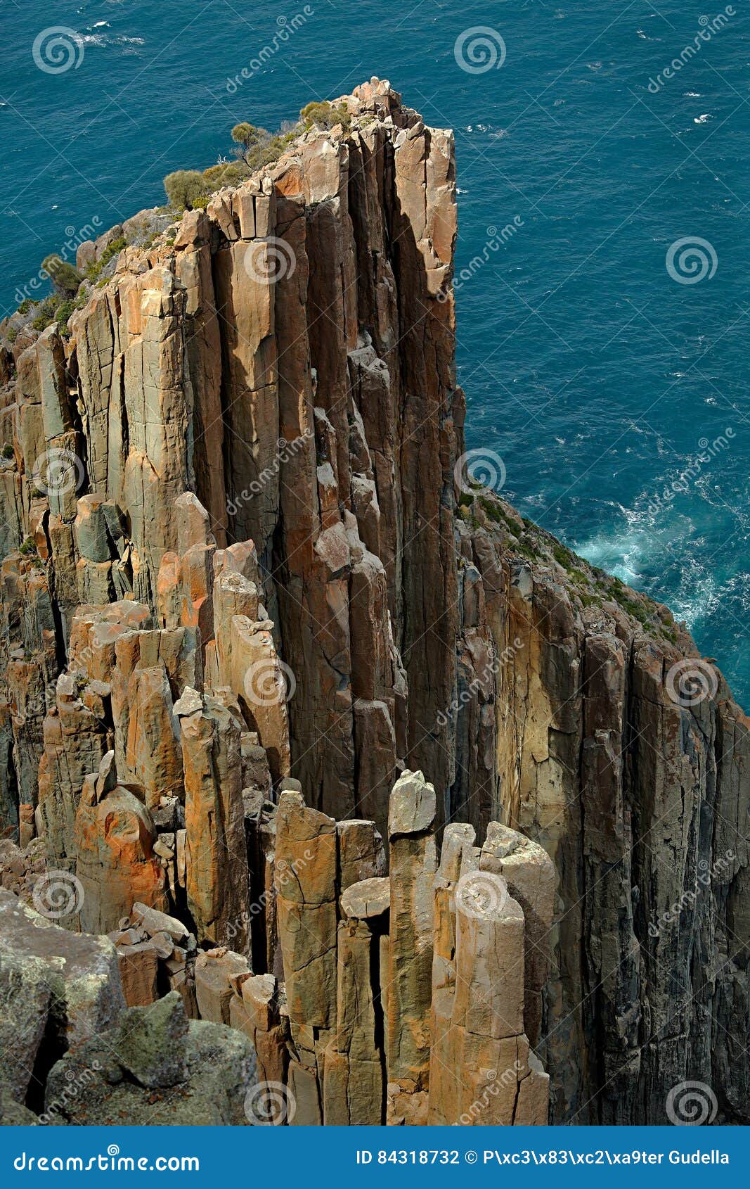 Rugged coastline cliffs stock photo. Image of destination - 84318732