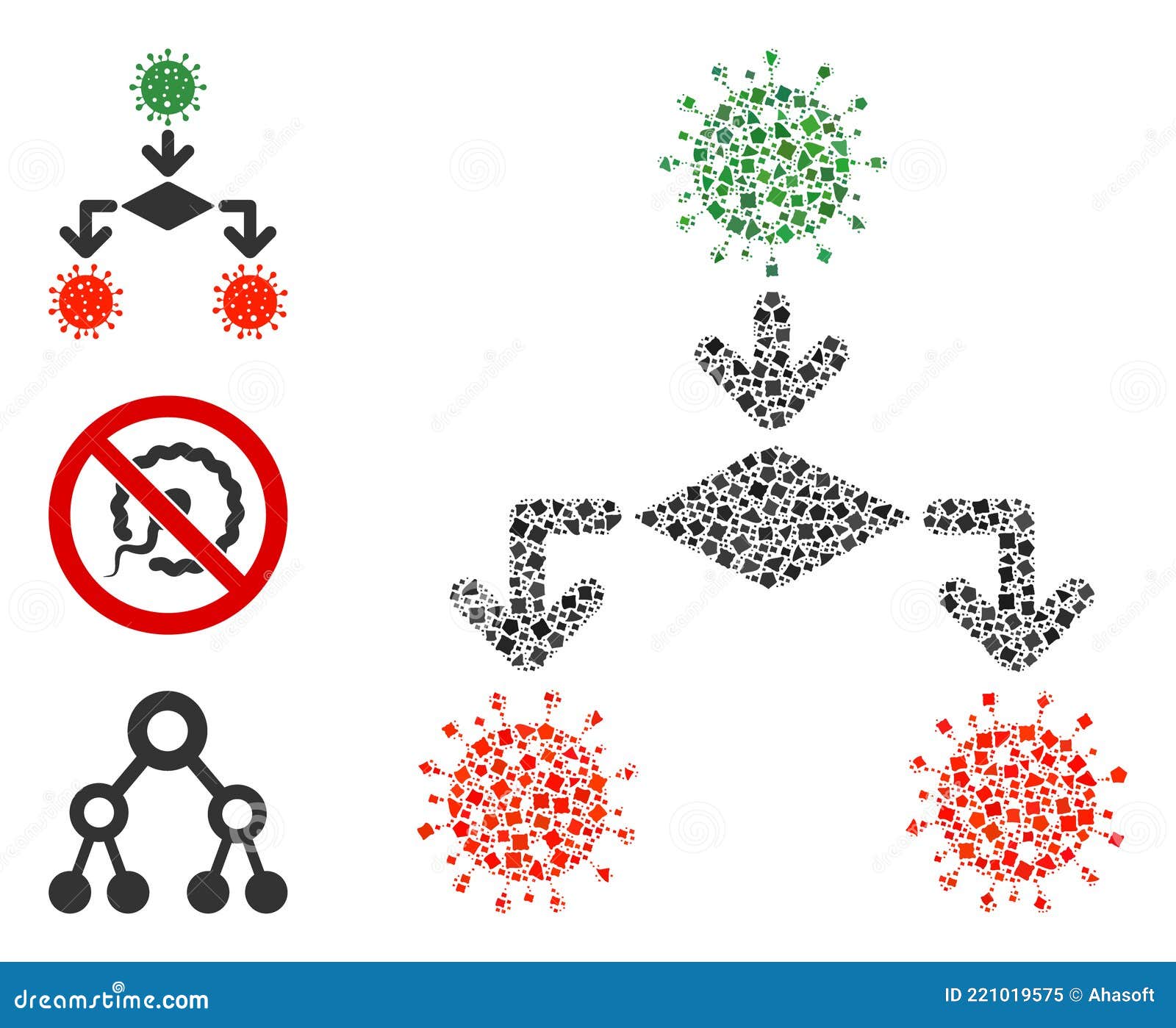 Rugged Coronavirus Replication Icon Collage Stock Vector - Illustration ...
