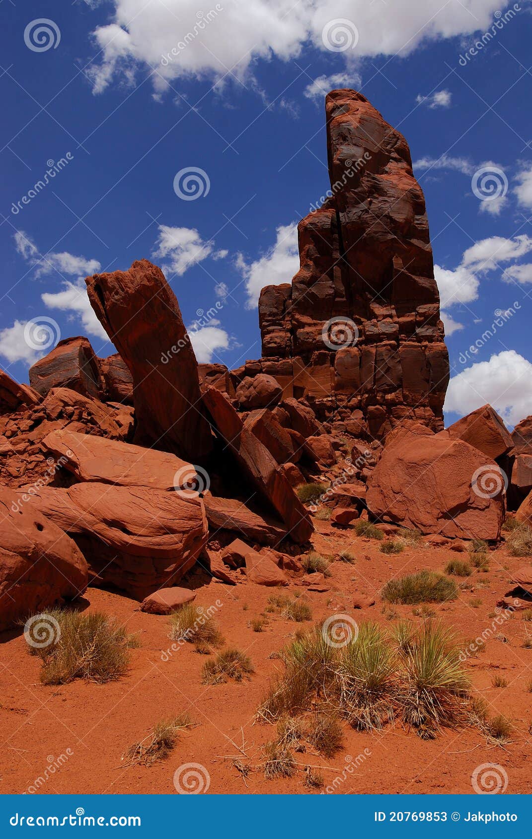 Rugged Fallen Rock Formation Monument Valley USA Stock Image - Image of ...