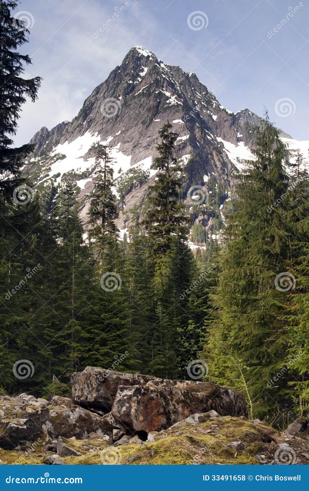 Rugged Jagged Peak North Cascade Mountain Range Vertical Composition ...