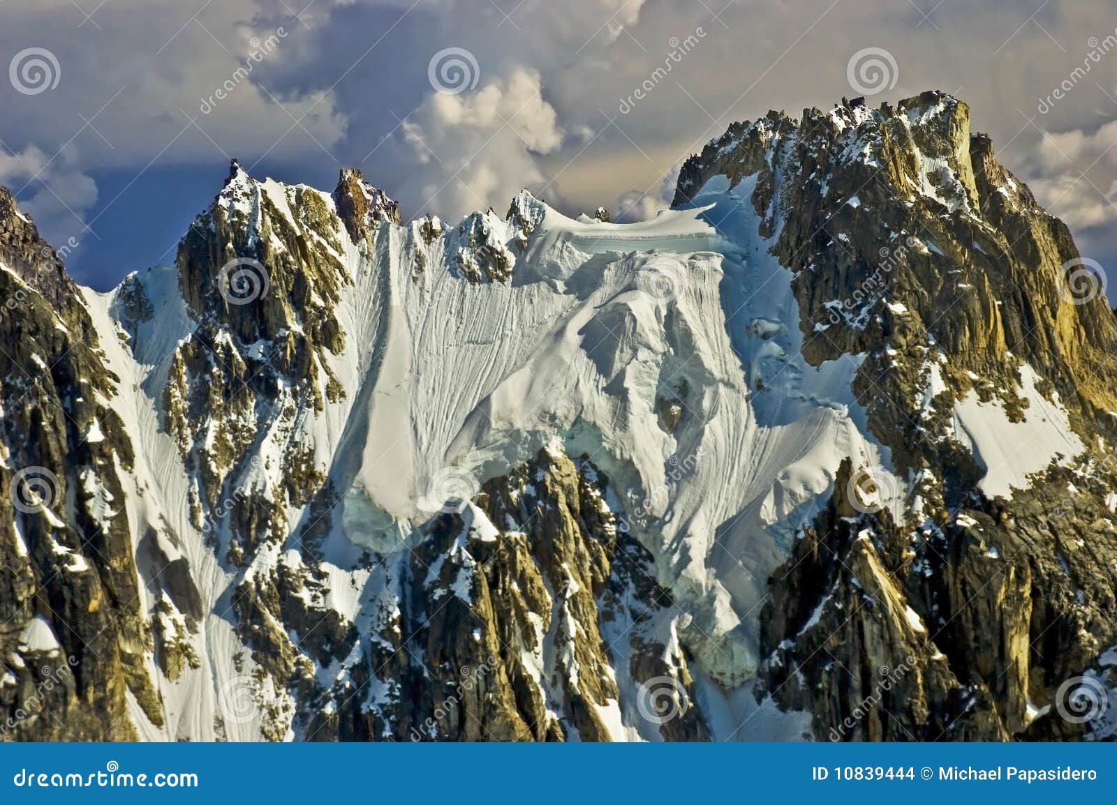 Rugged Mountain Peak stock photo. Image of cloud, high - 10839444