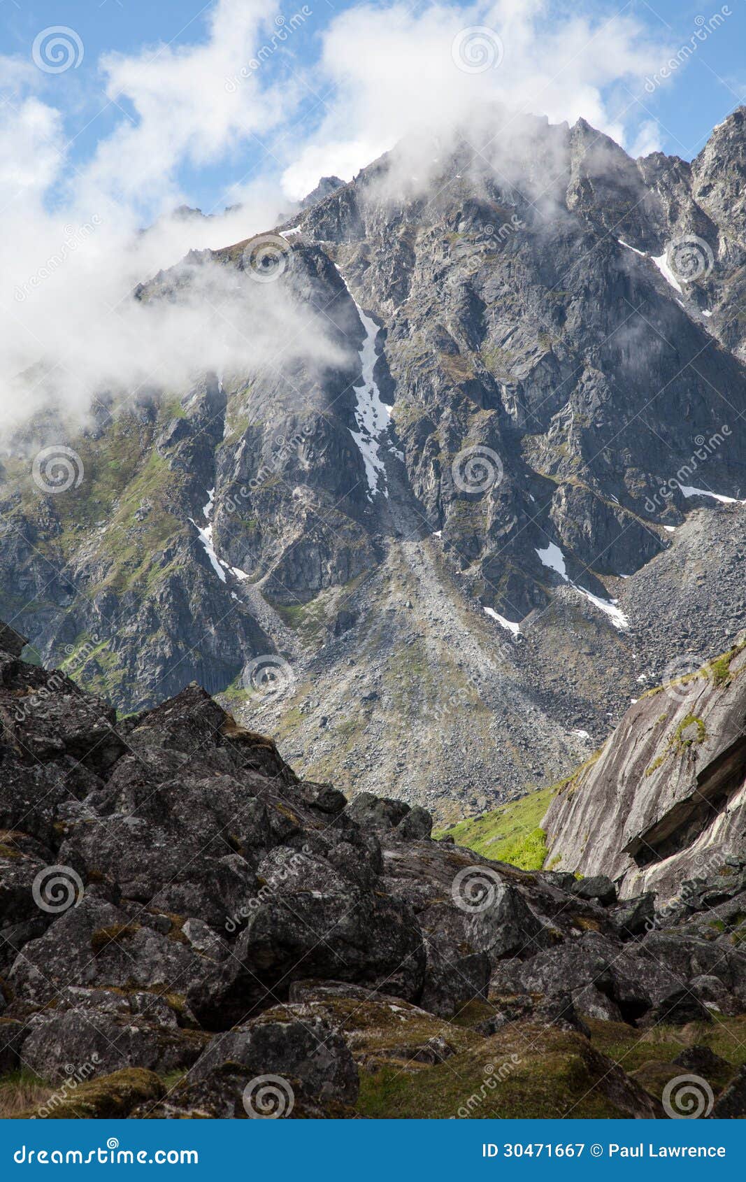 Rugged Mountain Peaks stock image. Image of elevation - 30471667