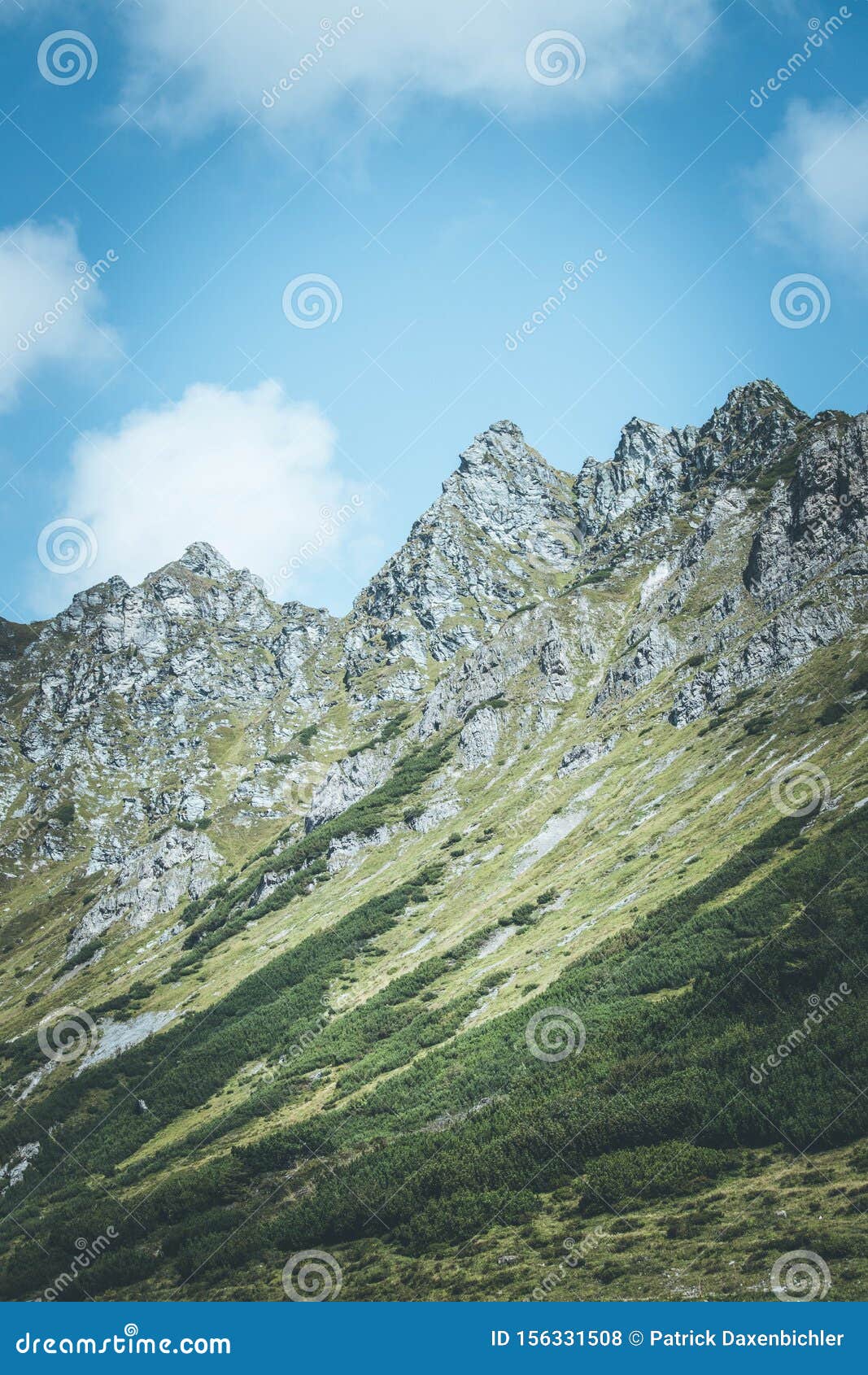 Rugged Mountain Range in the Austrian Alps, Postcard Stock Photo ...
