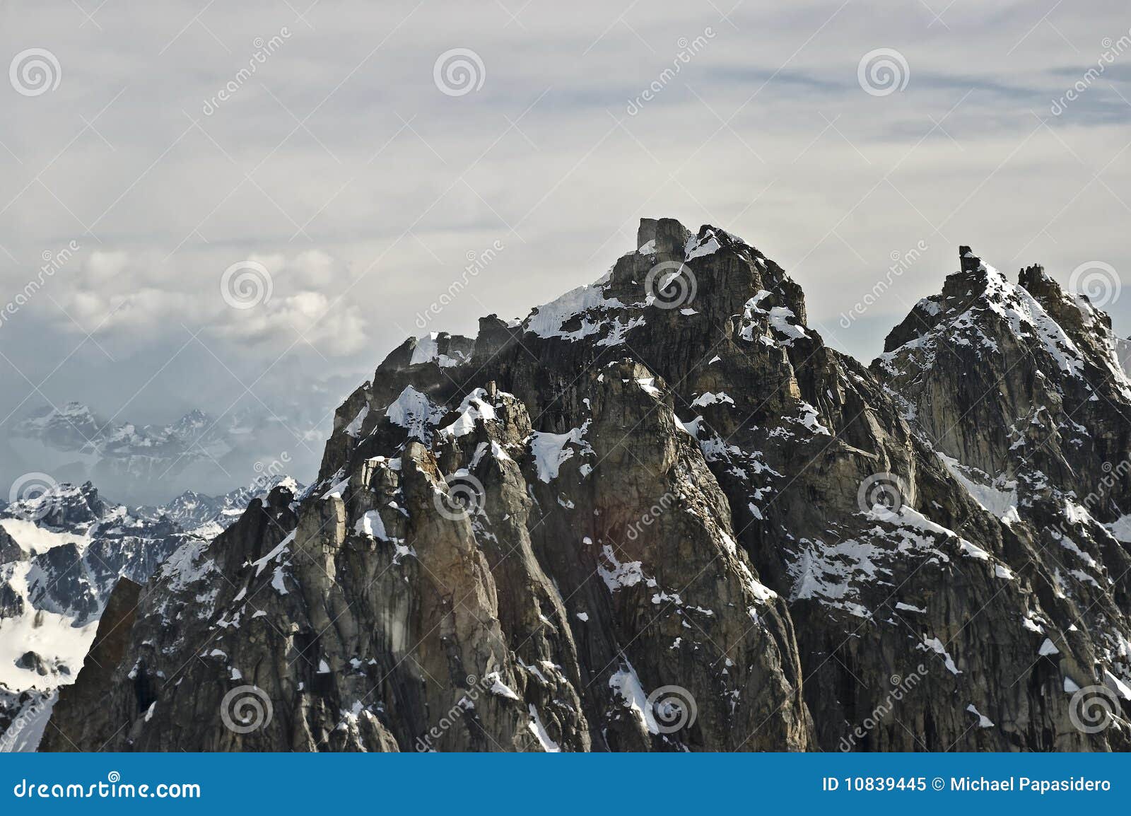 Rugged Mountain Top stock image. Image of snow, peak - 10839445