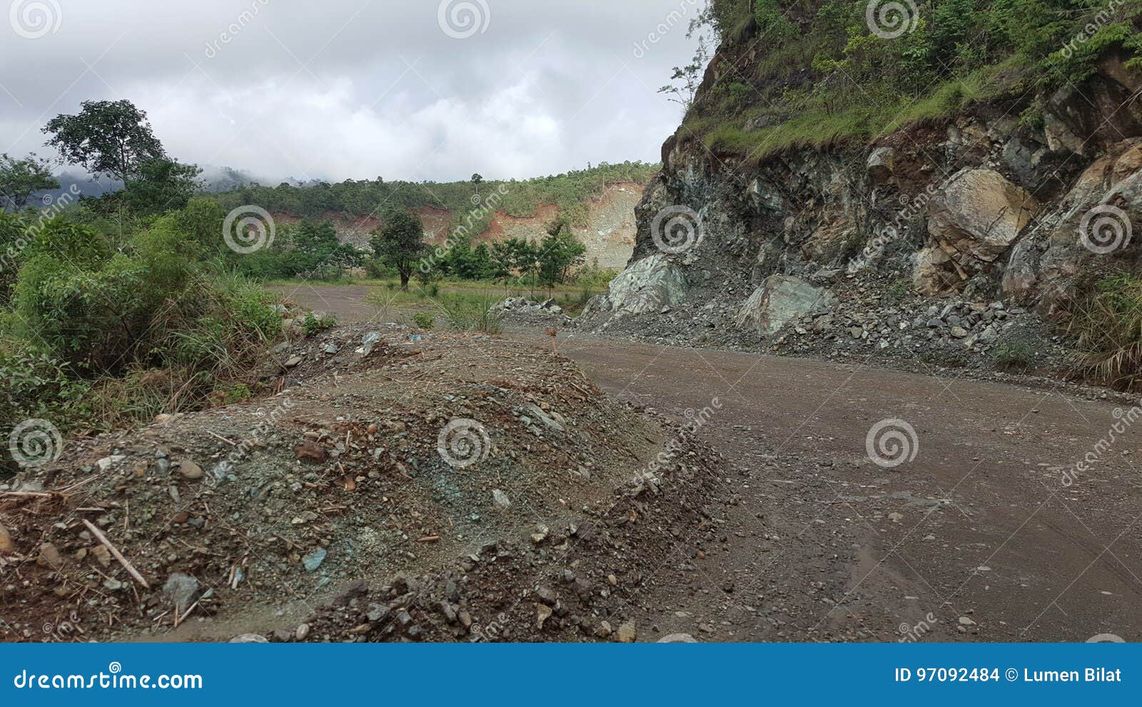 Rugged road stock photo. Image of outdoor, trees, stones - 97092484