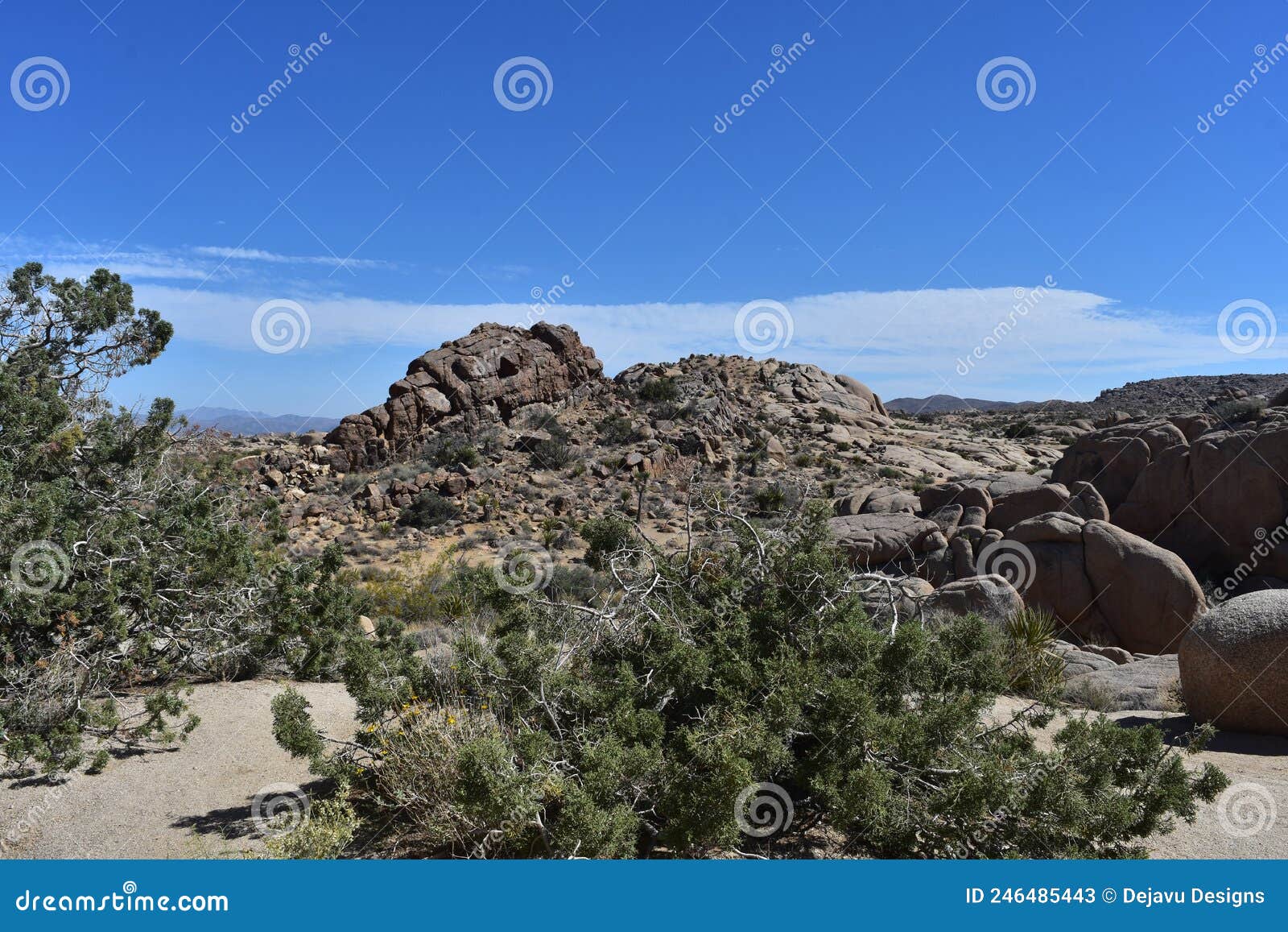 Rugged Rock Formations in the Mojave Desert Stock Image - Image of ...