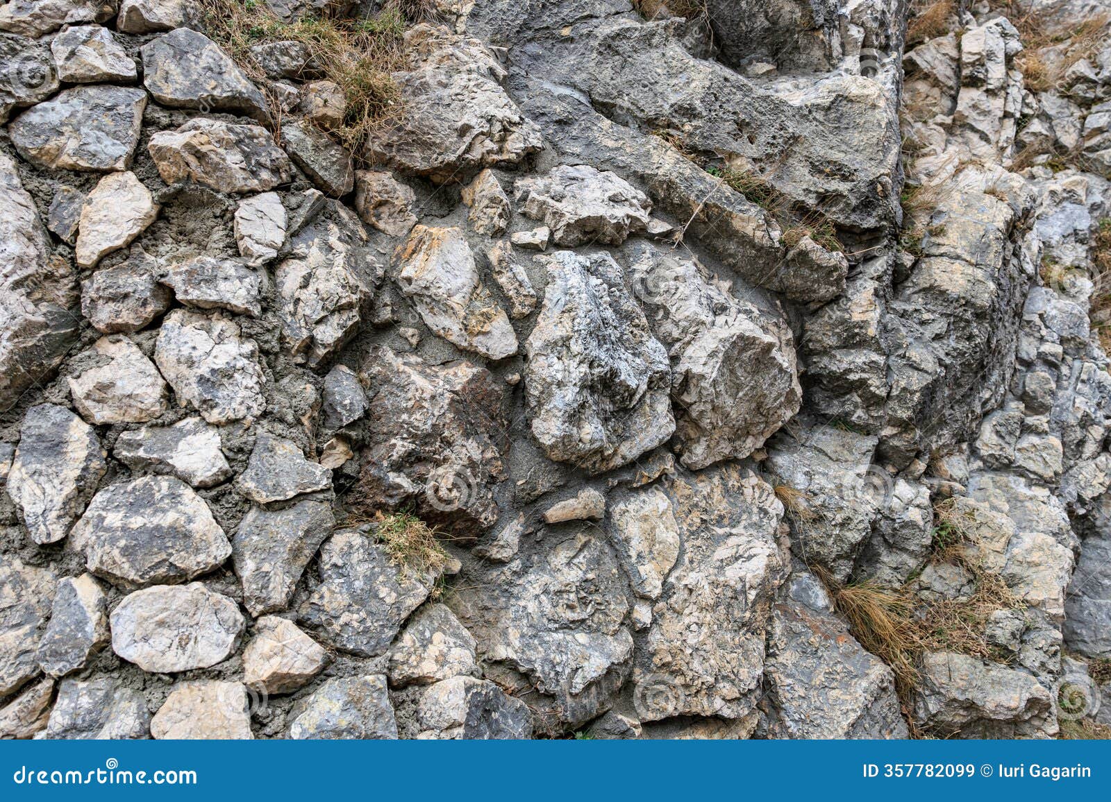 Rugged Rocky Cliff Face with Natural Stone Texture and Vegetation Stock Image - Image of ...