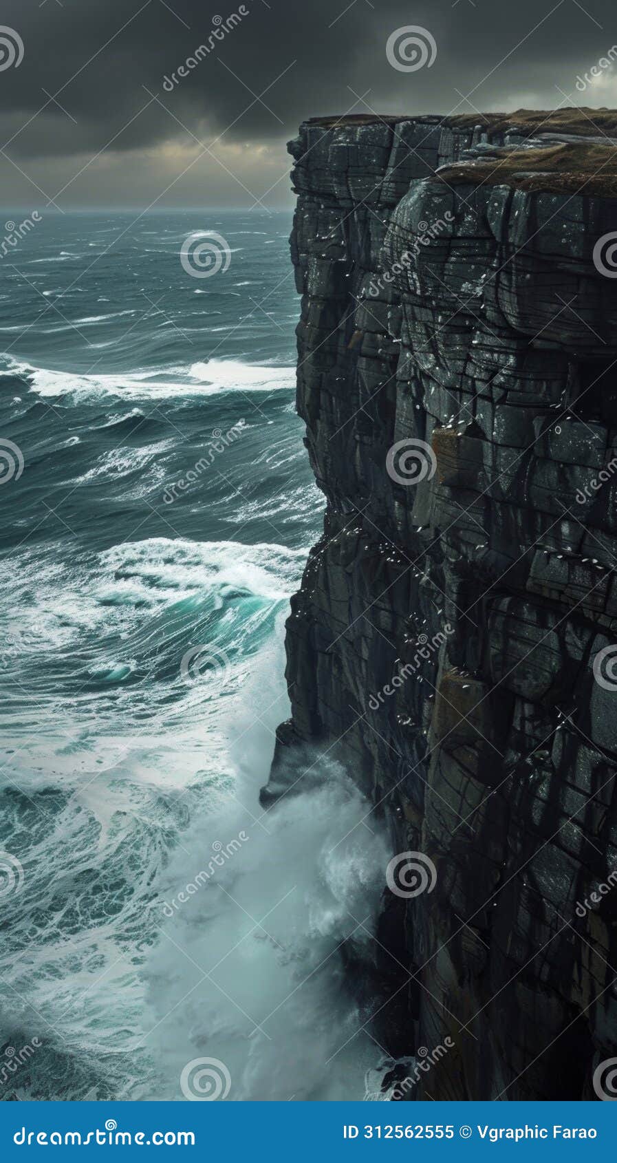 Rugged Sea Cliffs during Stormy Weather Stock Image - Image of nature ...