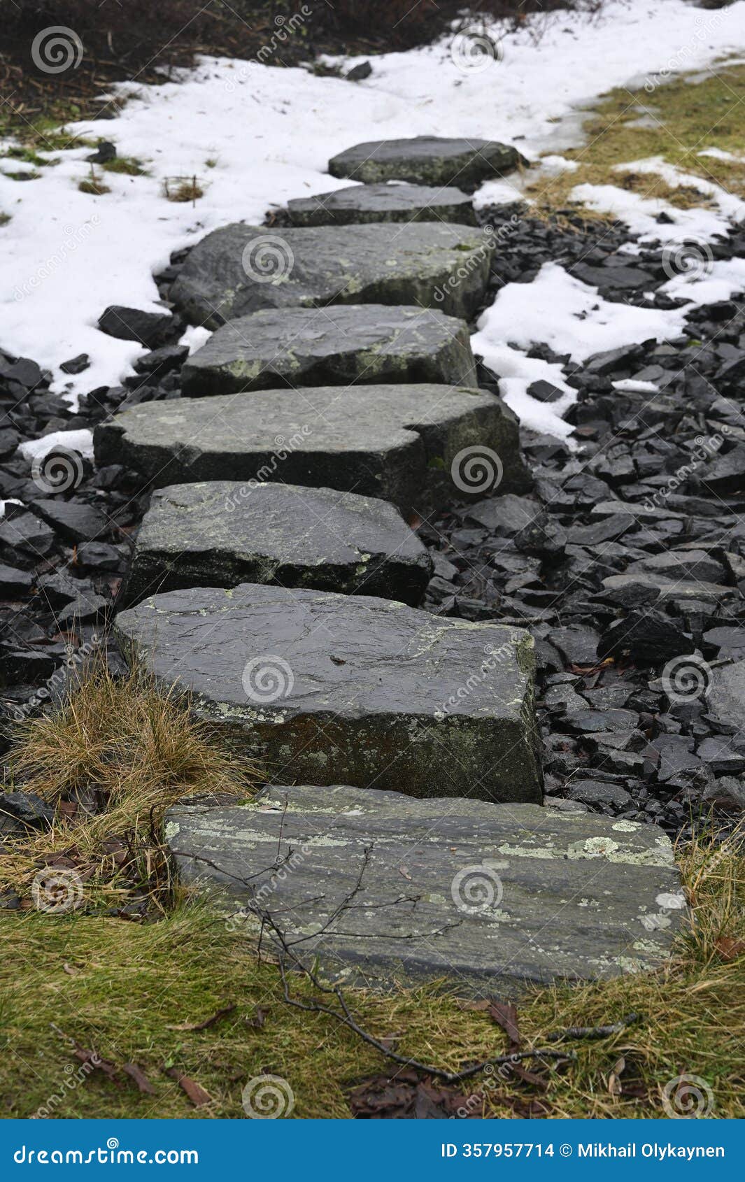 A Rugged Stone Pathway Winds through a Natural Setting Stock Photo ...