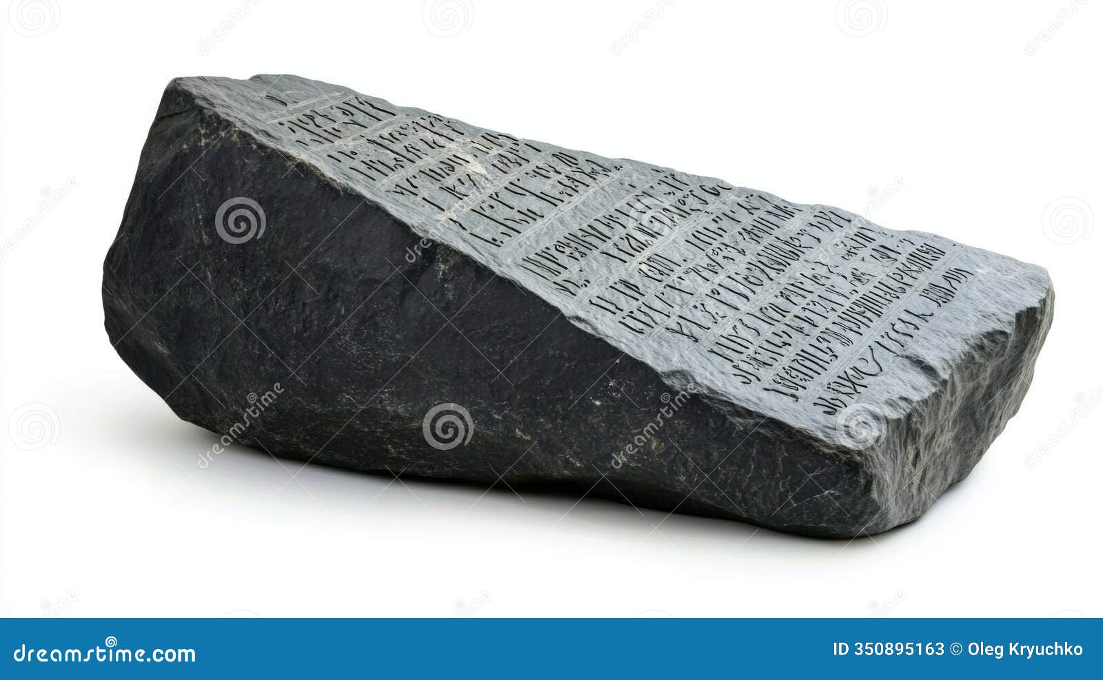 A Rugged Stone Slab Covered in Enigmatic Markings. this Unique Artifact ...