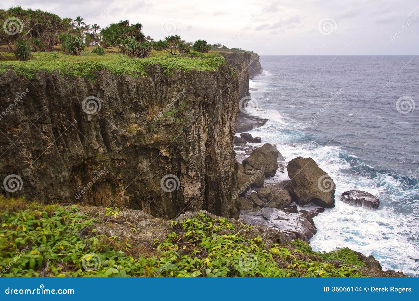 Rugged Tongan Coastline stock photo. Image of geology - 36066144