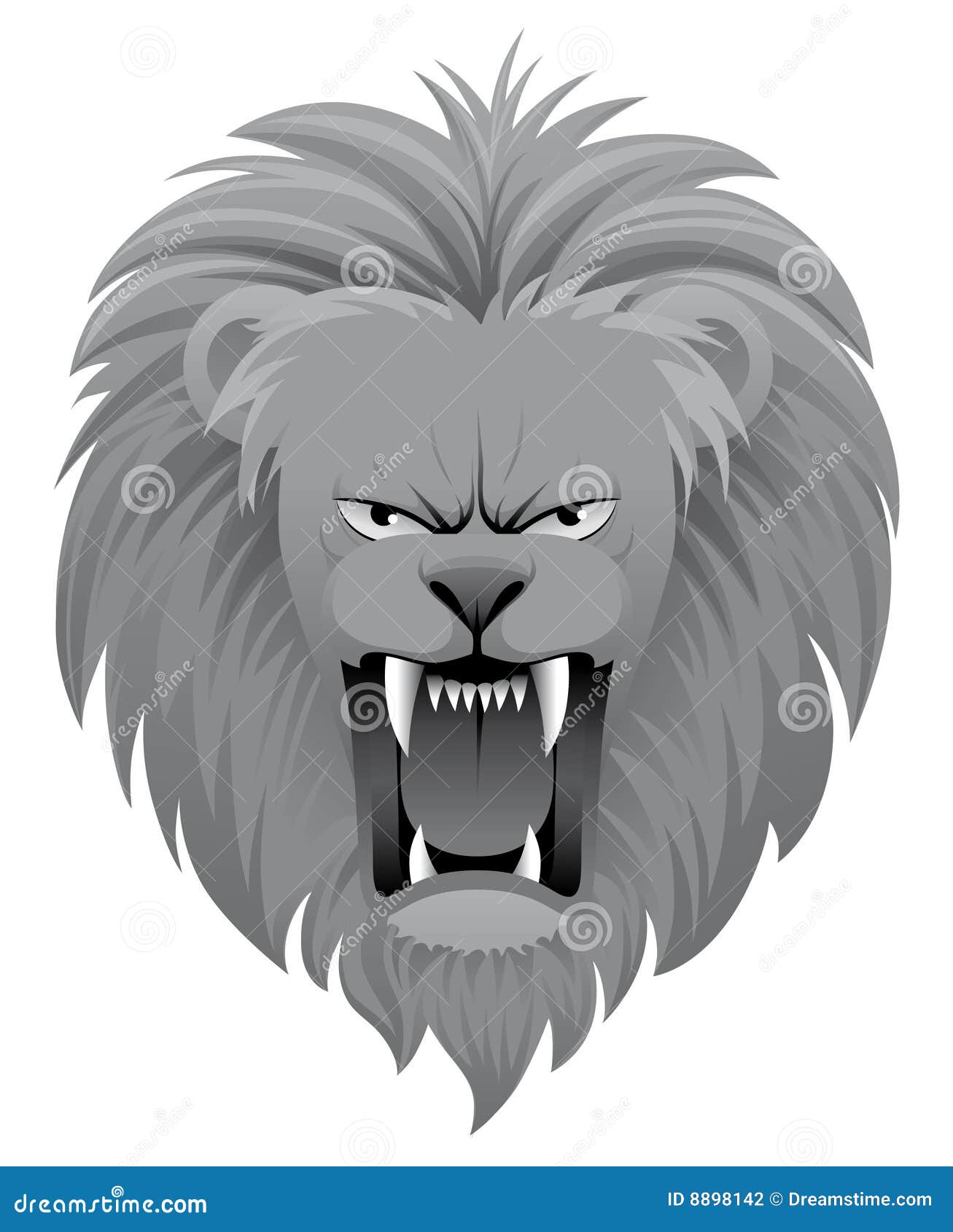 Rugido del león ilustración del vector. Ilustración de rugido - 8898142