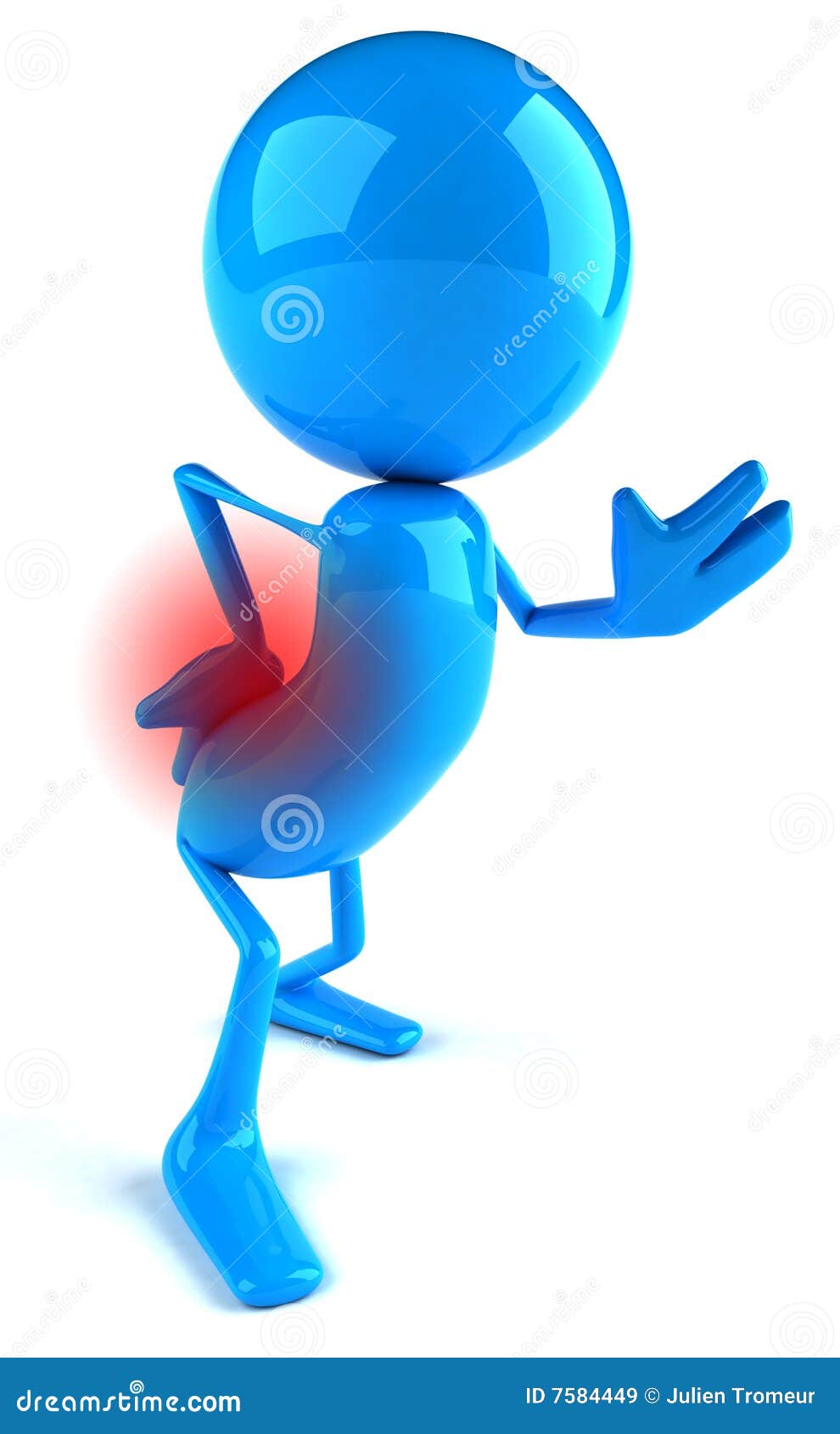 Rugpijn stock illustratie. Illustration of onzin, pijn - 7584449