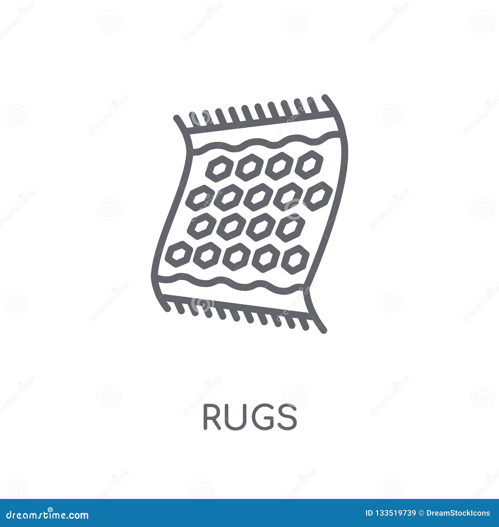 Rugs Linear Icon. Modern Outline Rugs Logo Concept on White Back Stock ...
